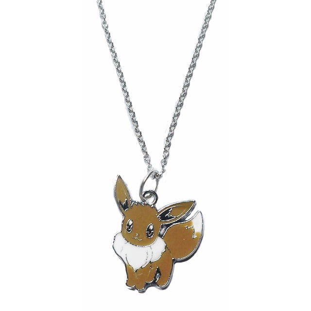 Pokemon Jewelry: Eevee Character Metal Pendant on Chain Necklace ...