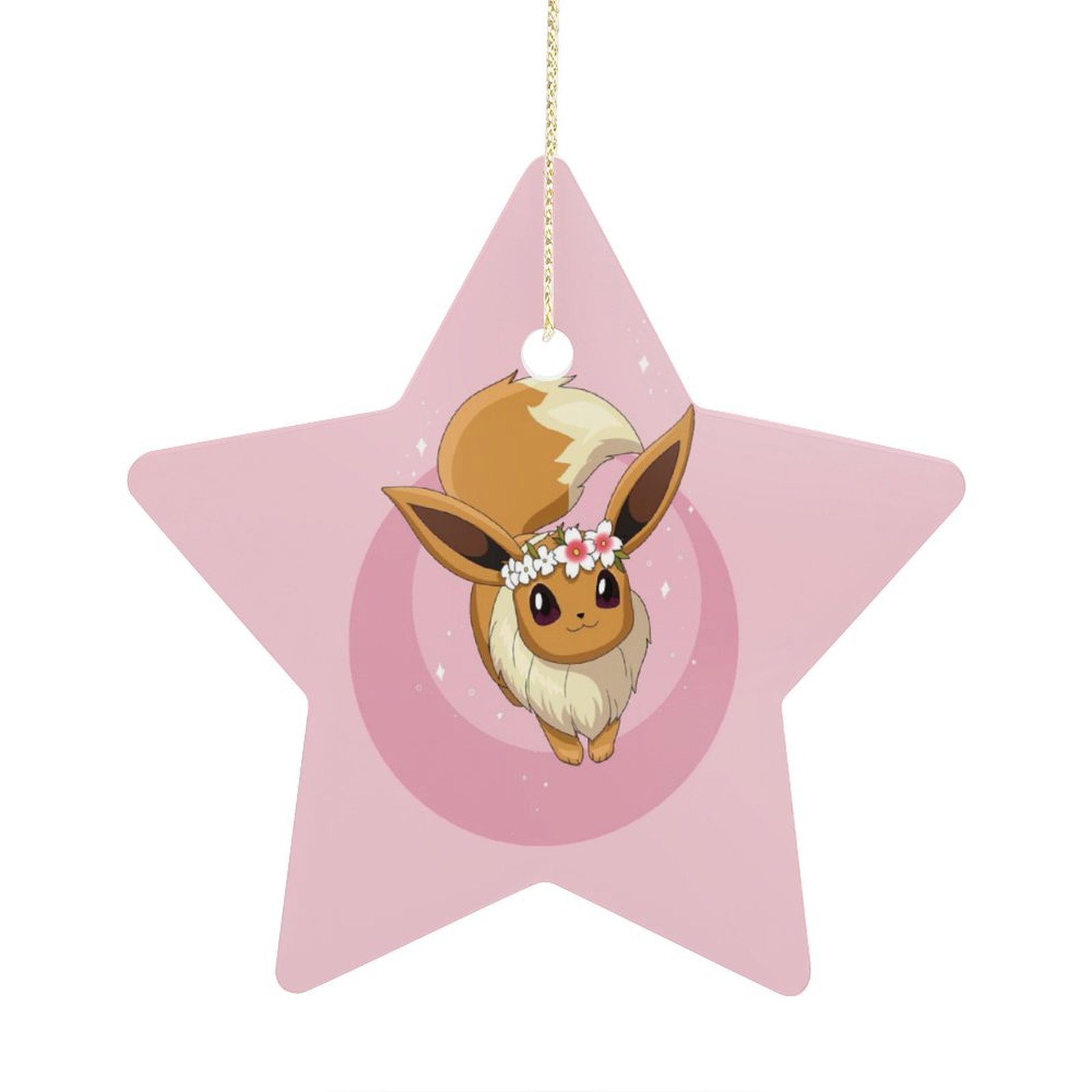 Pokemon_Eevee Christmas Star Pendant Tree Ornaments for Kids Mom Dad ...
