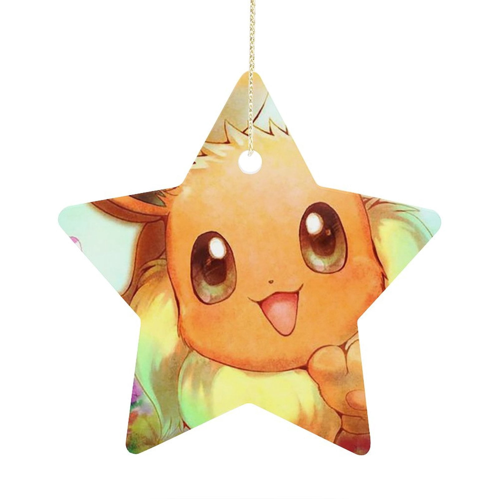 Pokemon_Eevee Christmas Star Pendant Tree Ornaments for Kids Mom Dad ...