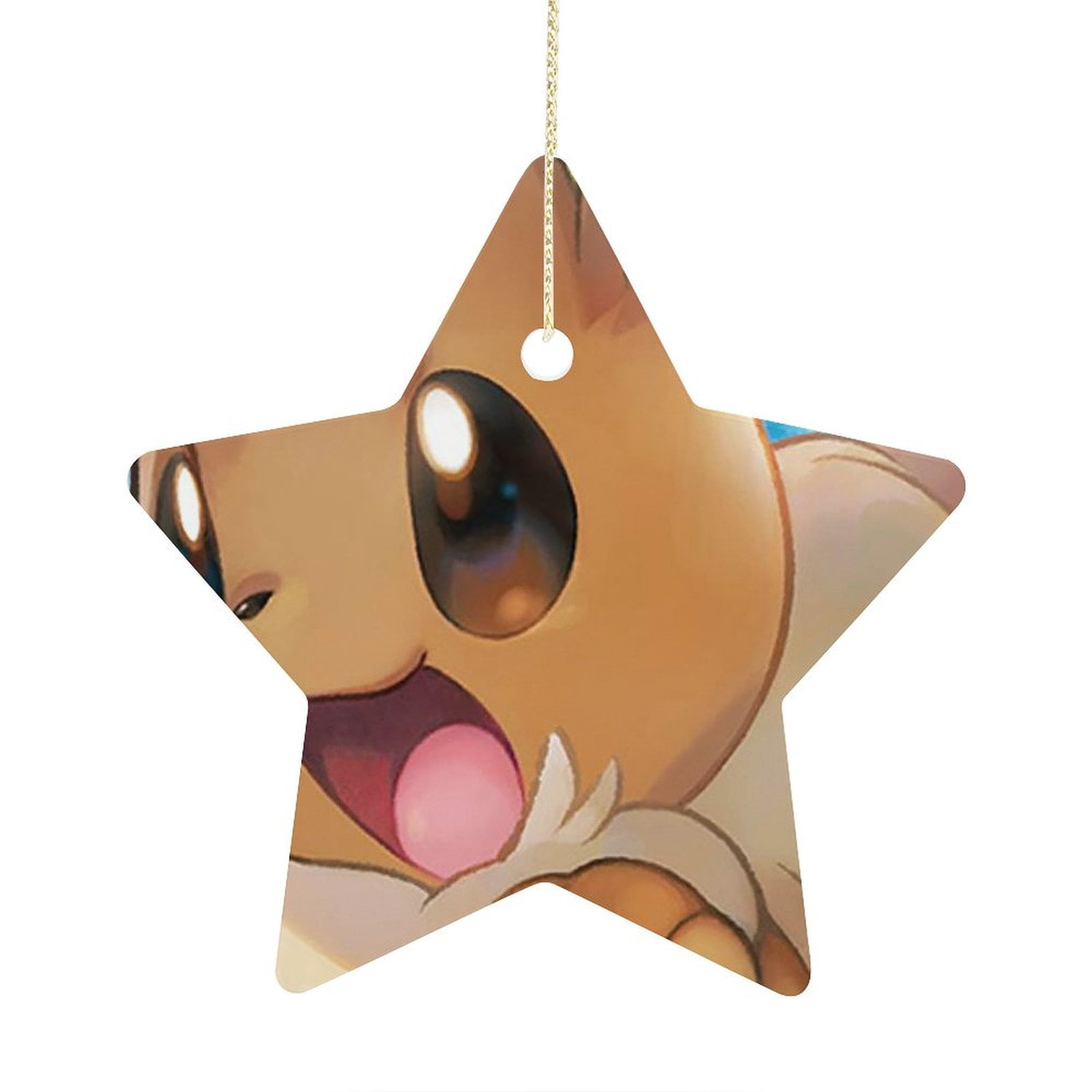 Pokemon_Eevee Christmas Star Pendant Tree Ornaments for Kids Mom Dad ...