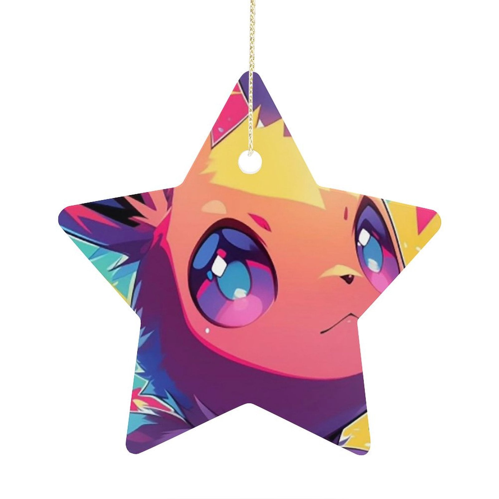 Pokemon_Eevee Christmas Star Pendant Tree Ornaments for Kids Mom Dad ...