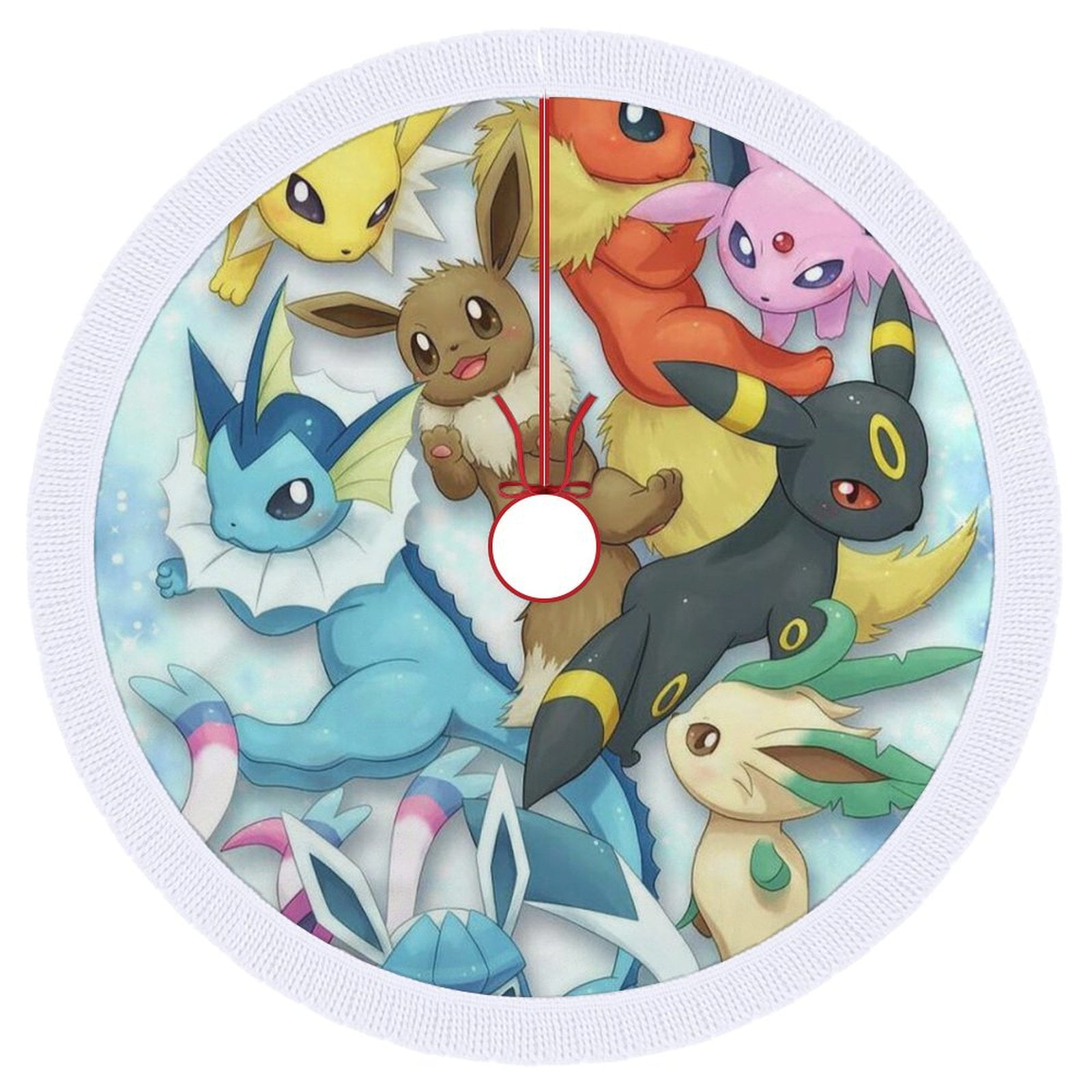 Pokemon Eevee Christmas Tree Skirt 36 inch Tree Skirt Large Xmas Tree ...