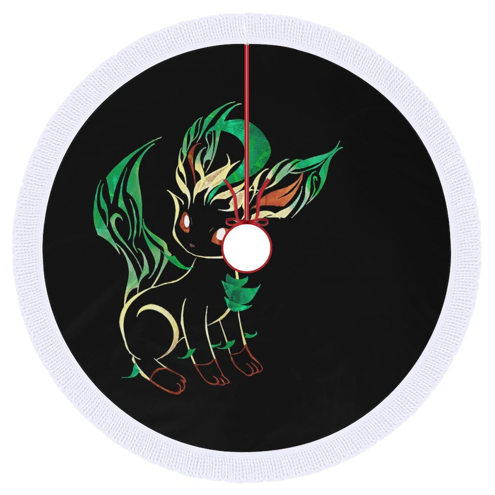 Pokemon Eevee Christmas tree skirt Christmas tree mat with fringe ...