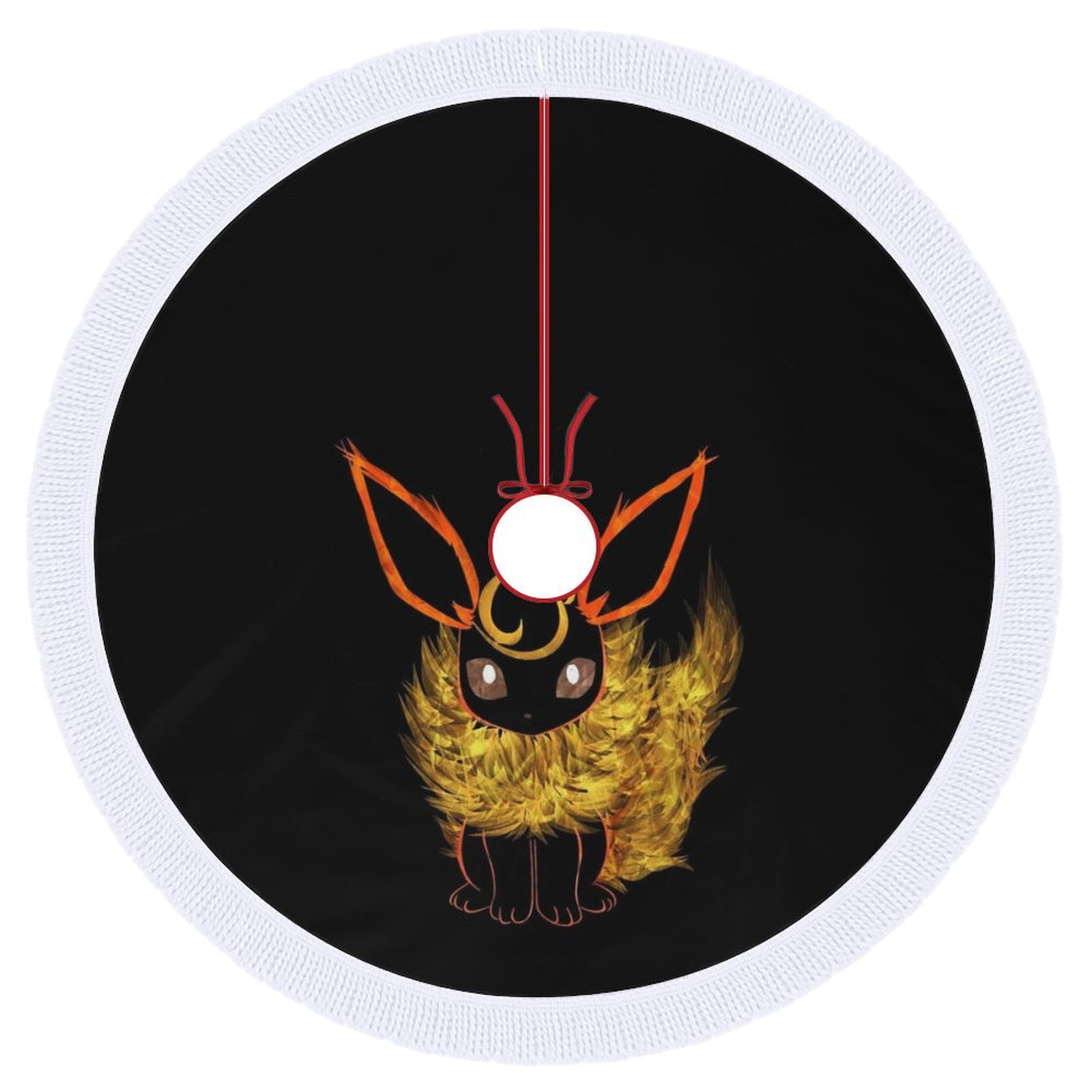 Pokemon Eevee Christmas tree skirt Christmas tree mat with fringe ...