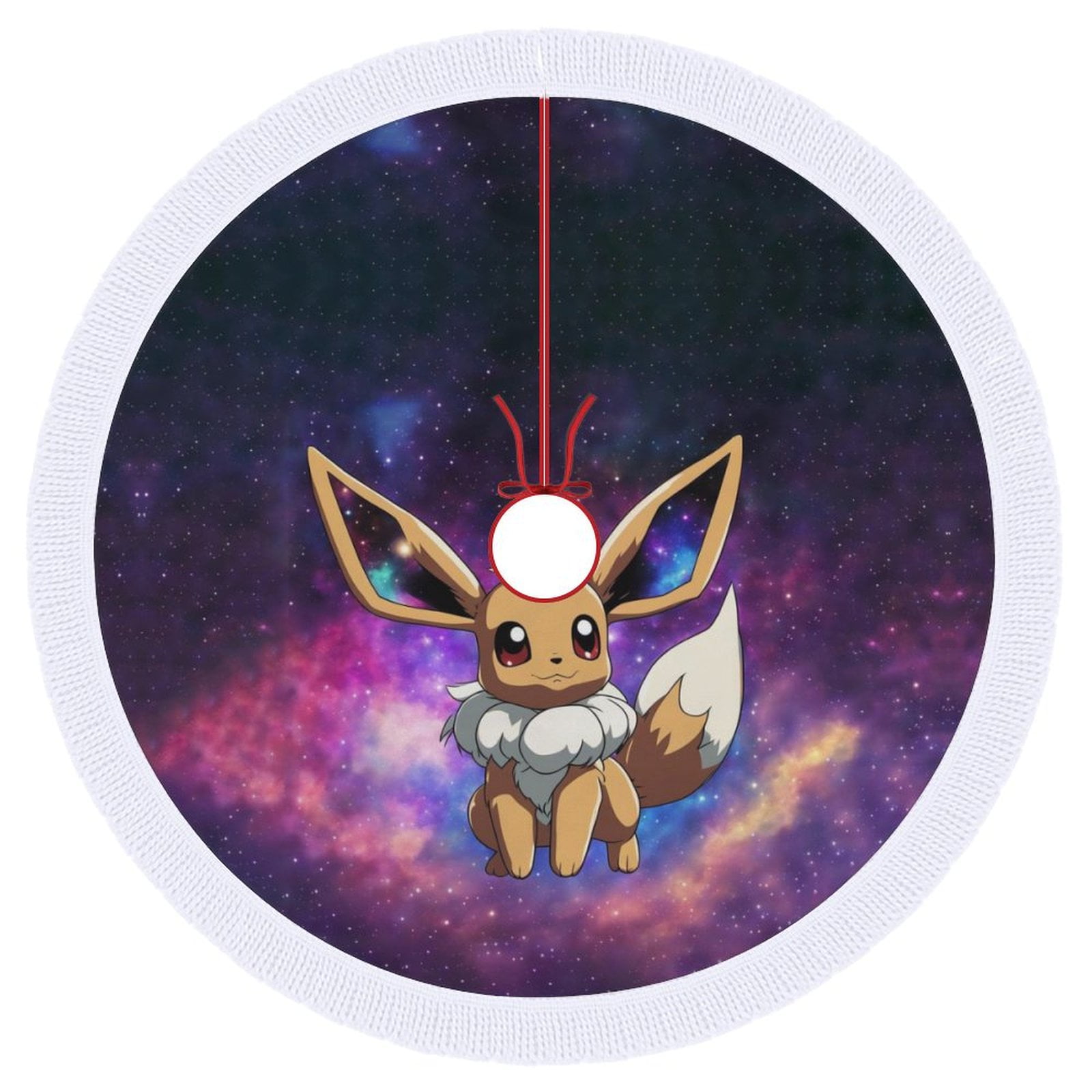 Pokemon Eevee Christmas tree skirt Christmas tree mat with fringe ...