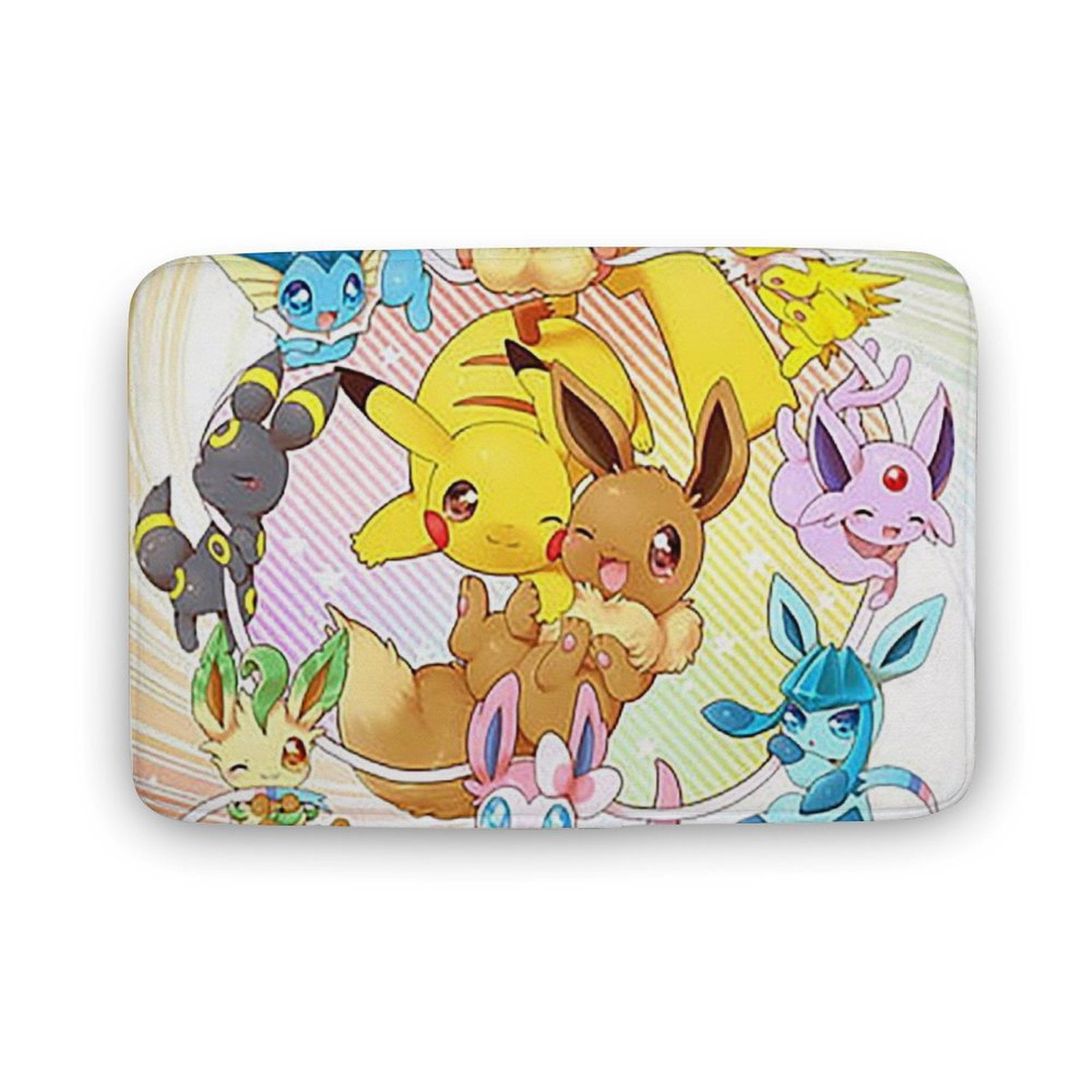 Pokemon_Eevee Coral Velvet Bath Mat Rug, Comfortable, Soft, Super Water Absorption, Machine Wash ...