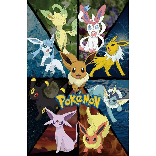 Pokemon Eevee Evolution Anime Game Poster, High-Quality Wall Art Decor ...