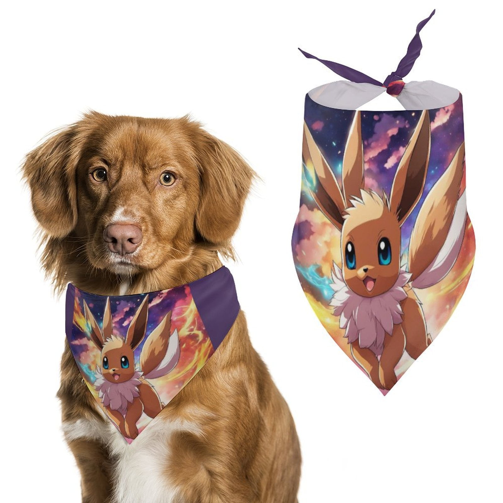 Pokemon_Eevee Fall Thanksgiving Dog Bandanas, Adjustable Triangle Dog ...