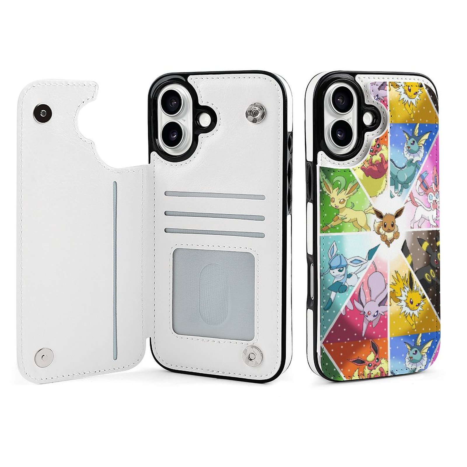 Pokemon Eevee Flip Cover for iPhone 16 Pro Max/16 Pro/16 Plus/16 ...
