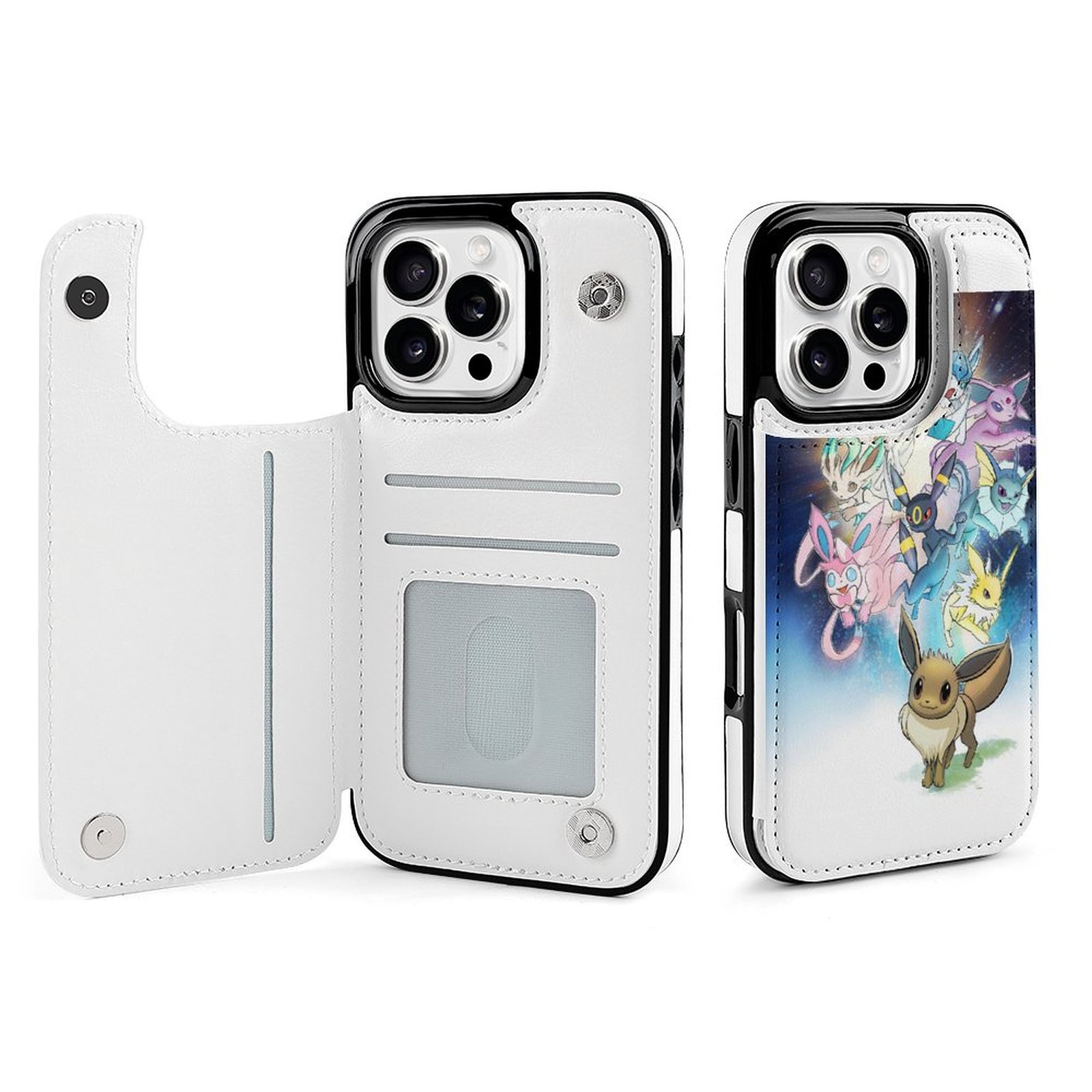 Pokemon Eevee Flip Cover for iPhone 16 Pro Max/16 Pro/16 Plus/16 ...