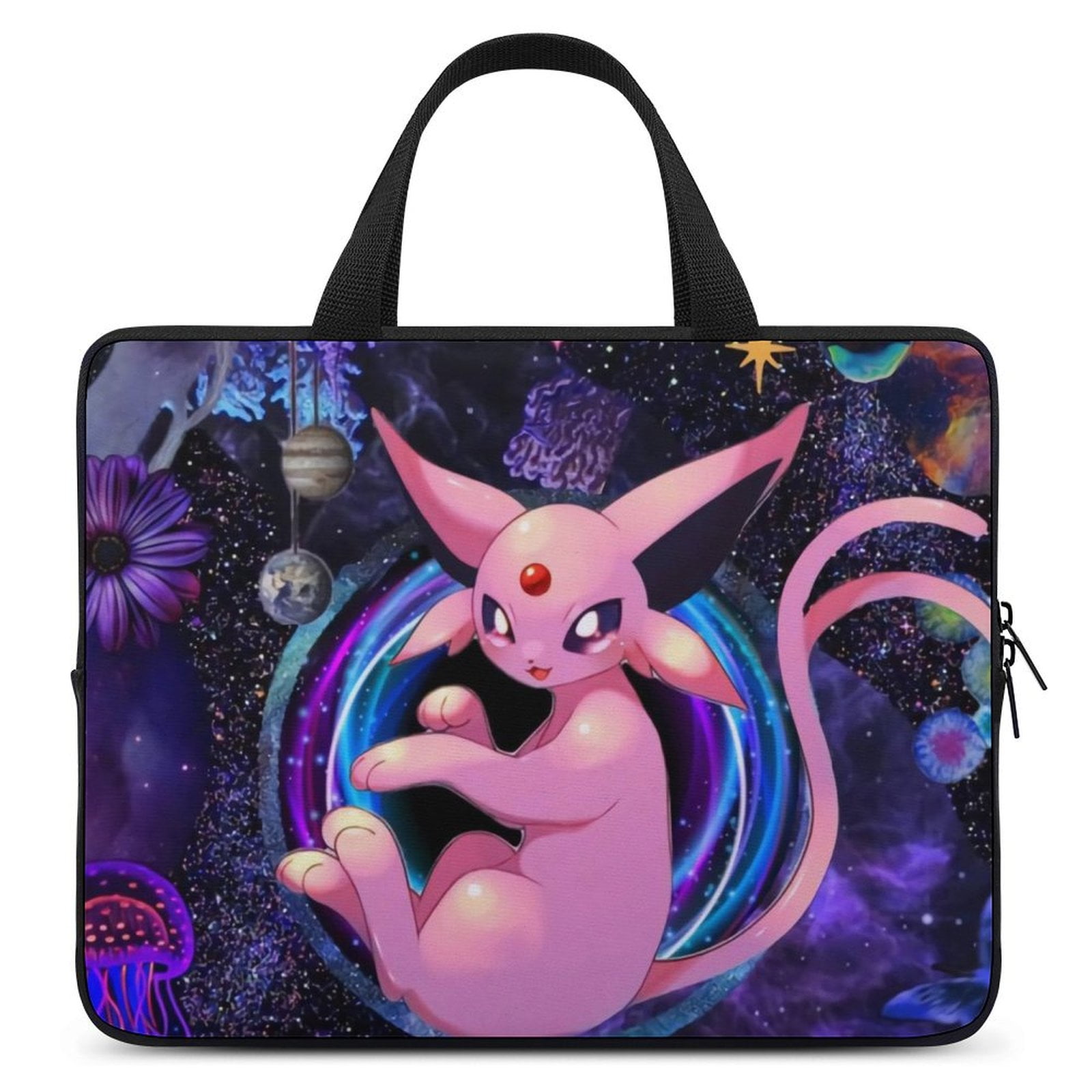 Pokemon Eevee Galaxy Purple Blue Stars Laptop Bag,Laptop Case Fits Up ...