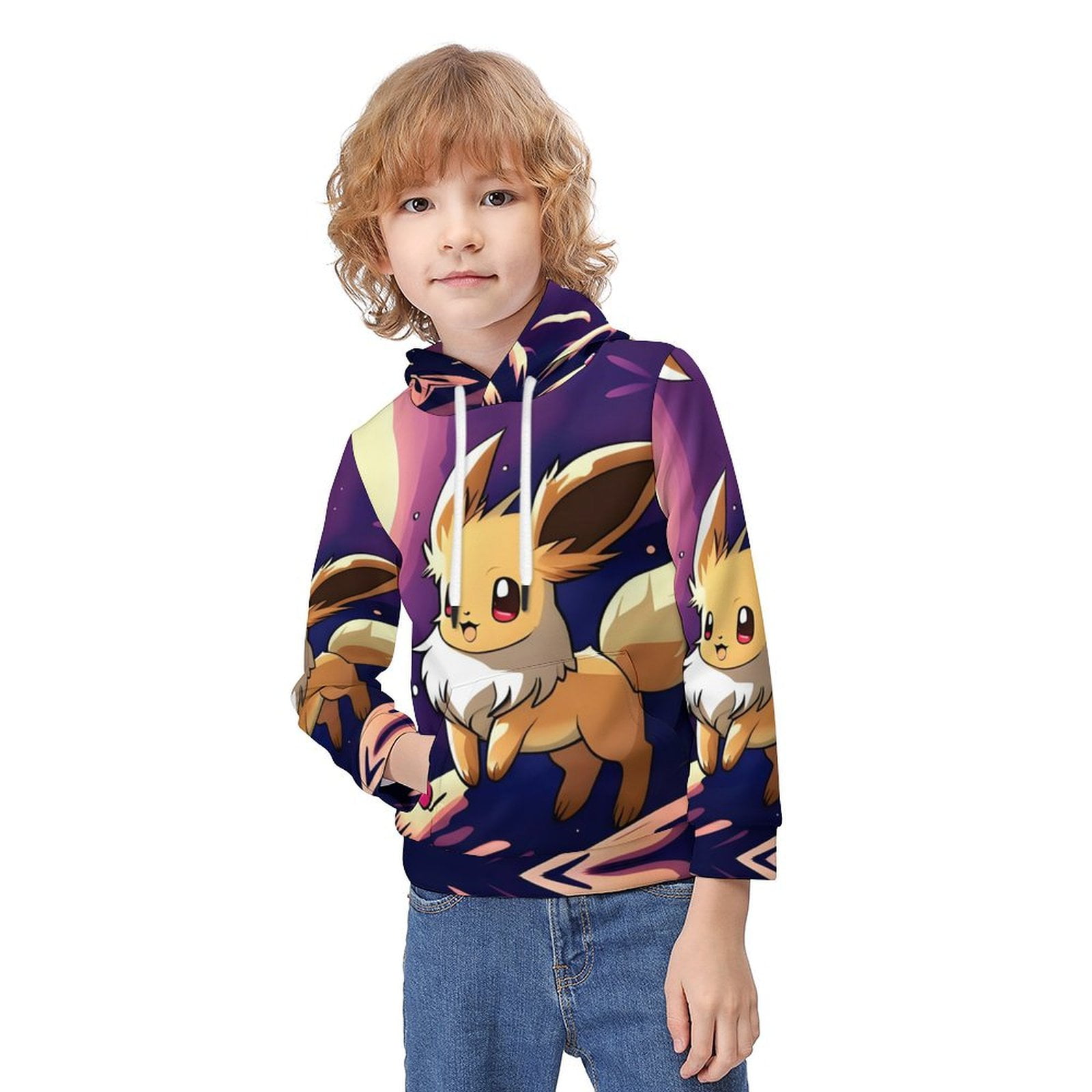 Pokemon Eevee Hoodies Pullover Jumpers Tops Long Sleeve Hoodie Unisex ...