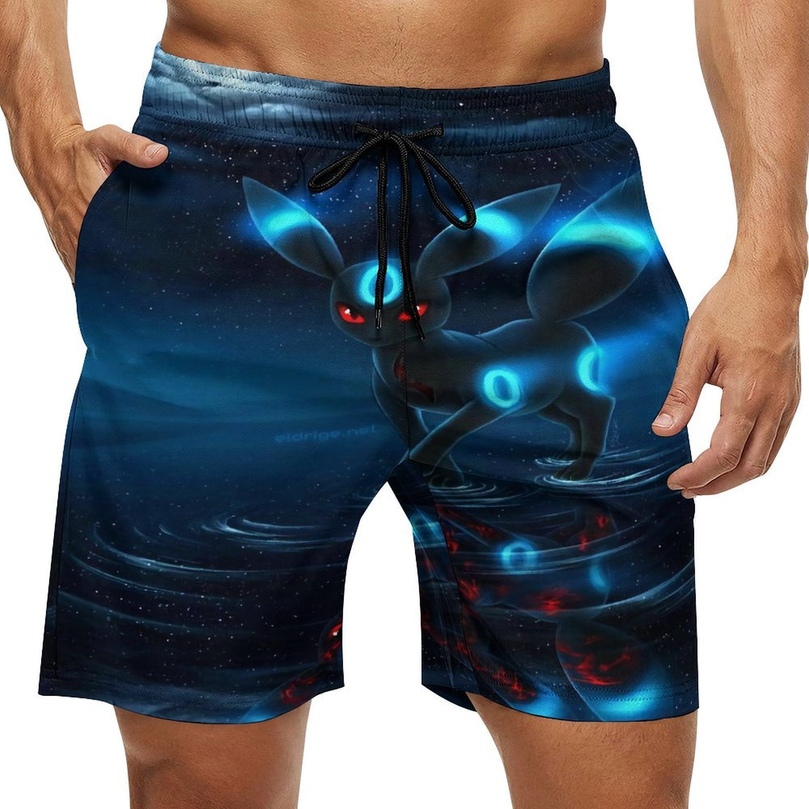 Pokemon Eevee Men's Swim Trunks Bathing Mesh Lining Suit Swimsuits ...