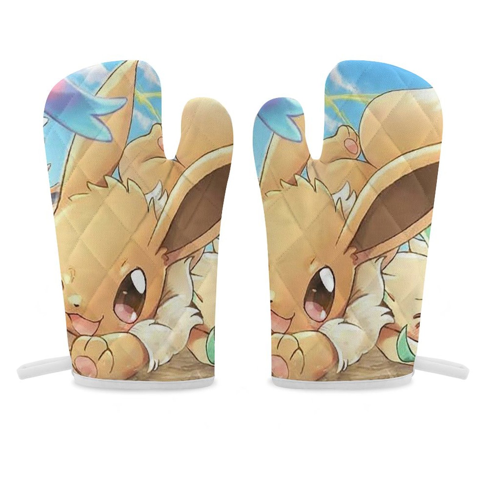 Pokemon_Eevee Oven Mitts, Funny Oven Mitt Heat Resistant with Soft ...