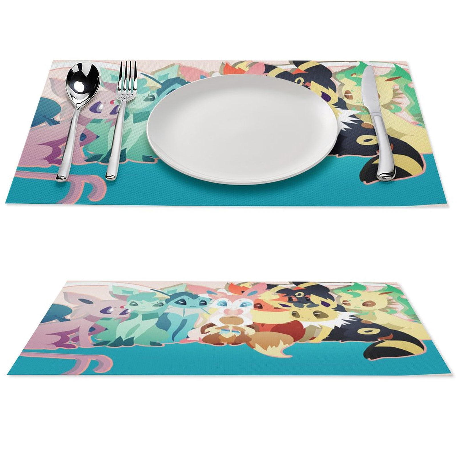 Pokemon Eevee Placemat Non-Slip Insulation Place mats Washable PVC ...