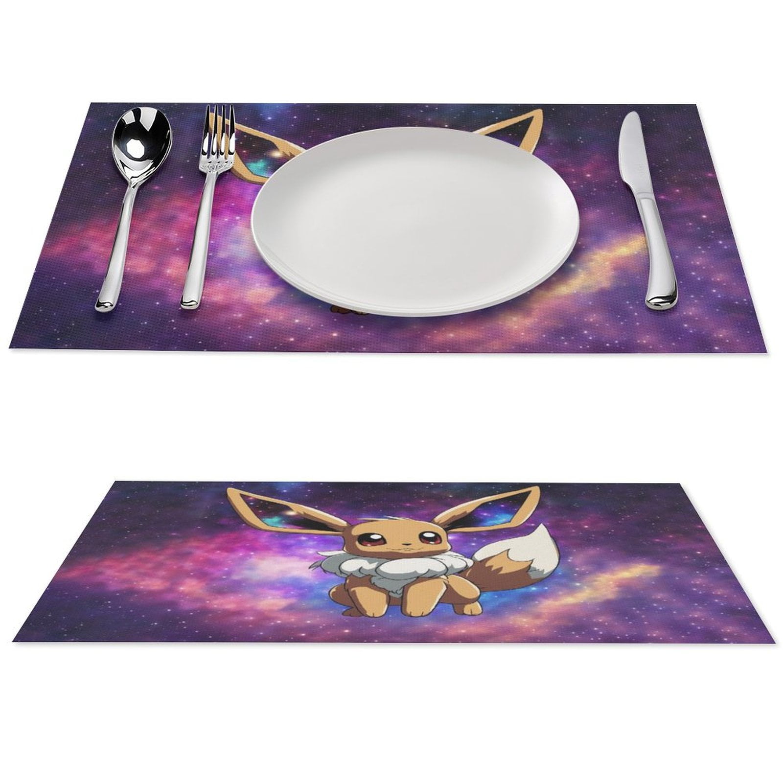 Pokemon Eevee Placemat Non-Slip Insulation Place mats Washable PVC ...