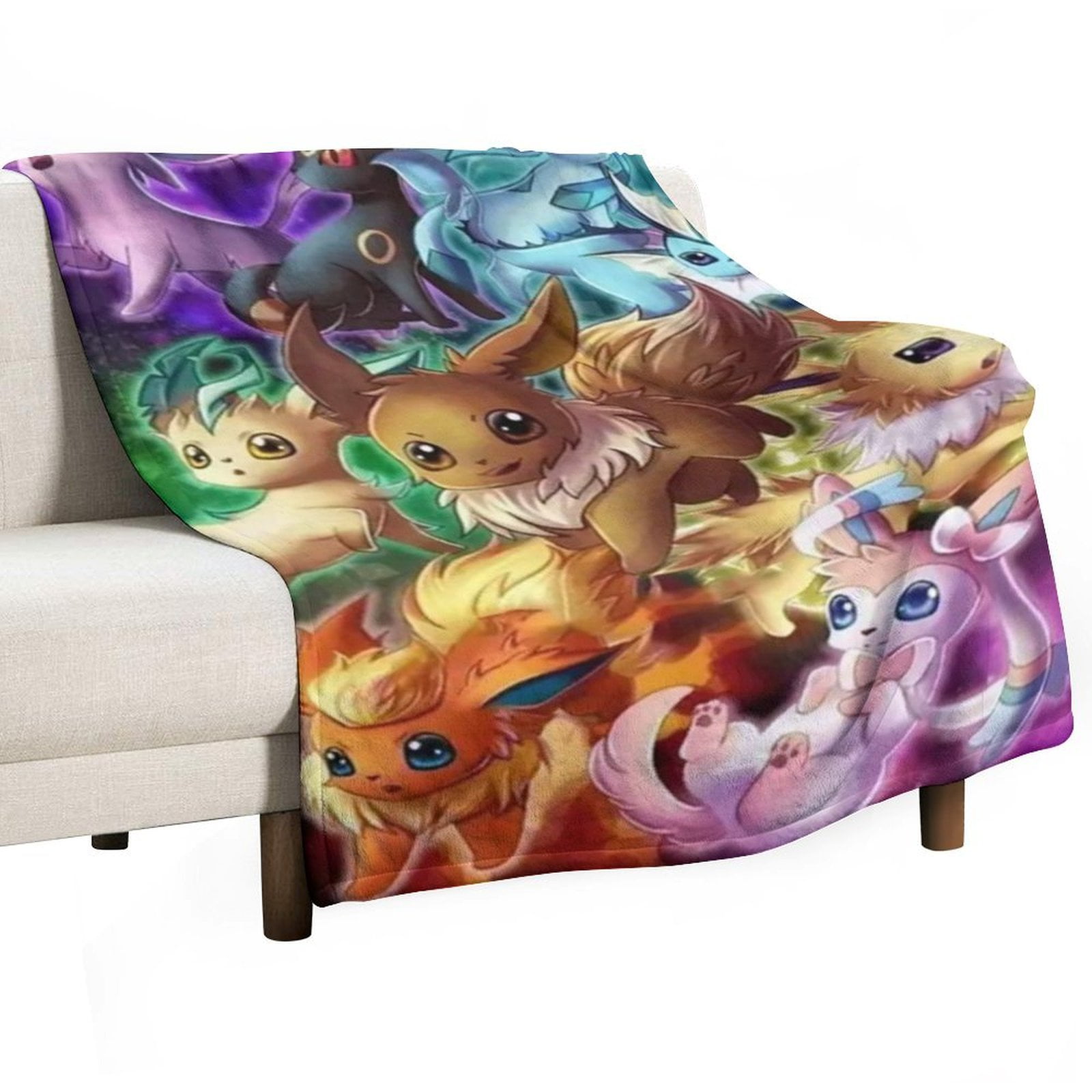 Pokemon_Eevee Plush Throw Blanket - Measures 30"x40" - Kids Super Soft ...