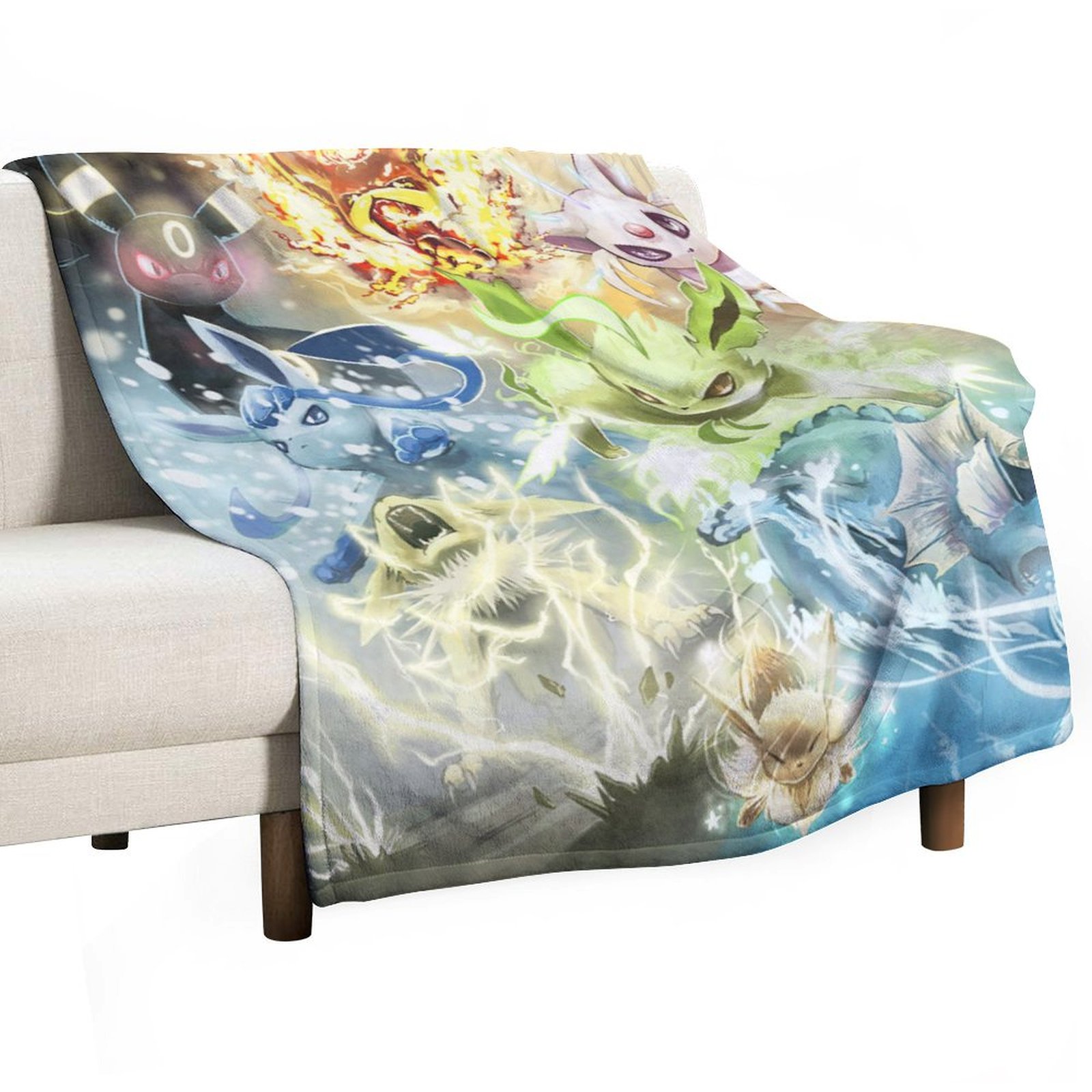 Pokemon_Eevee Plush Throw Blanket - Measures 30"x50" - Kids Super Soft ...