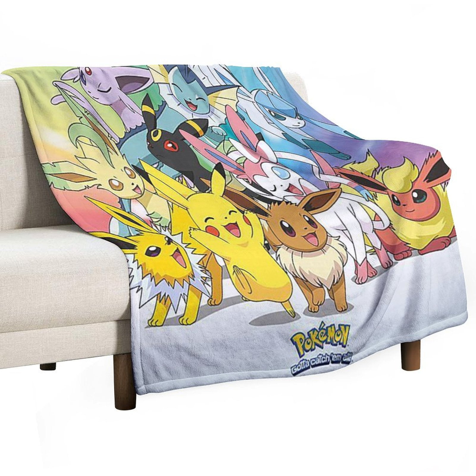 Pokemon_Eevee Plush Throw Blanket - Measures 40"x50" - Kids Super Soft ...