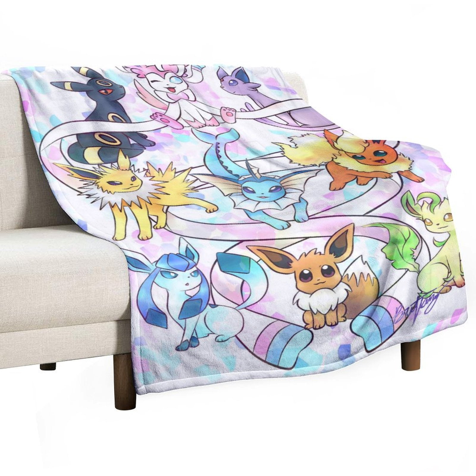 Pokemon_Eevee Plush Throw Blanket - Measures 40"x60" - Kids Super Soft ...