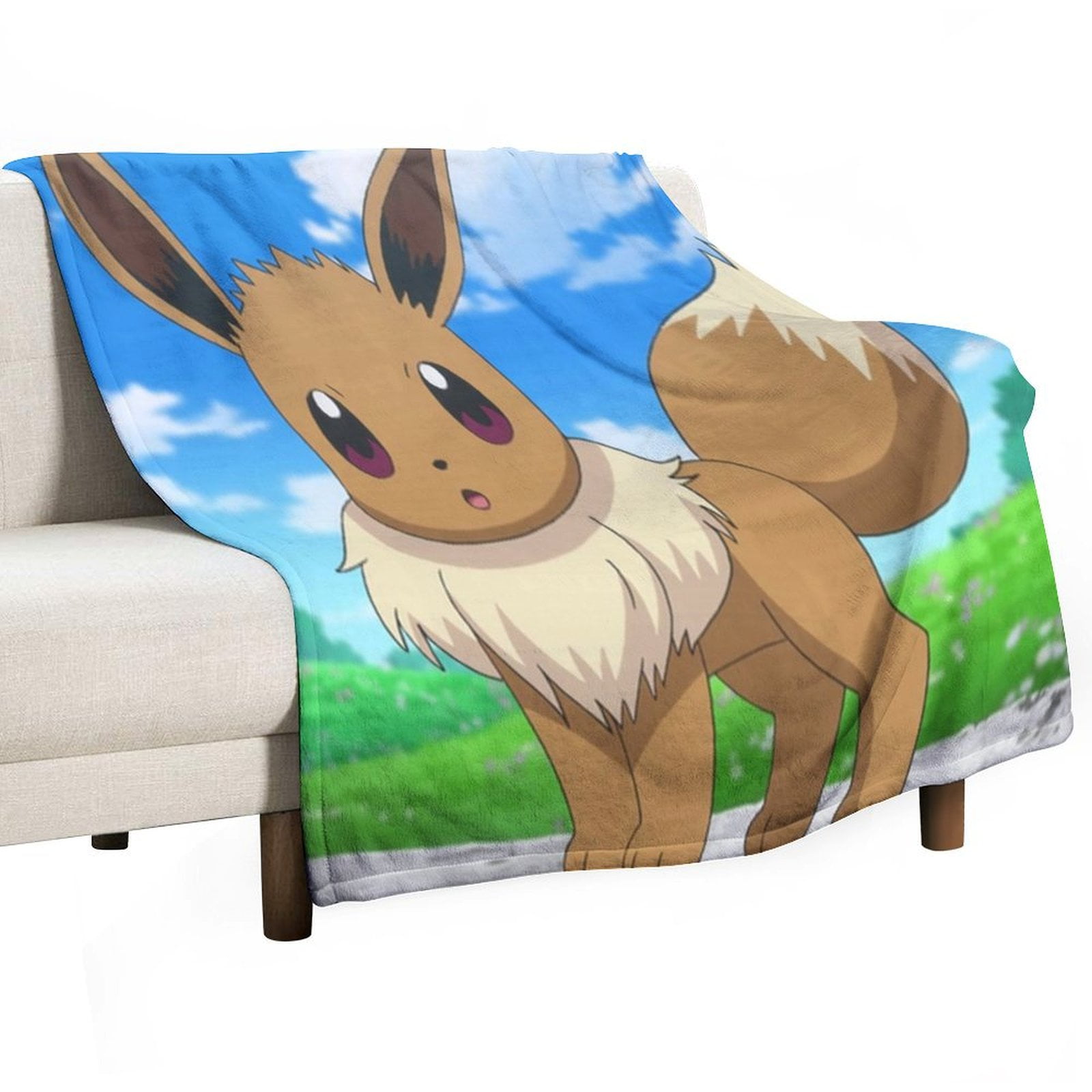 Pokemon_Eevee Plush Throw Blanket - Measures 50"x60" - Kids Super Soft ...