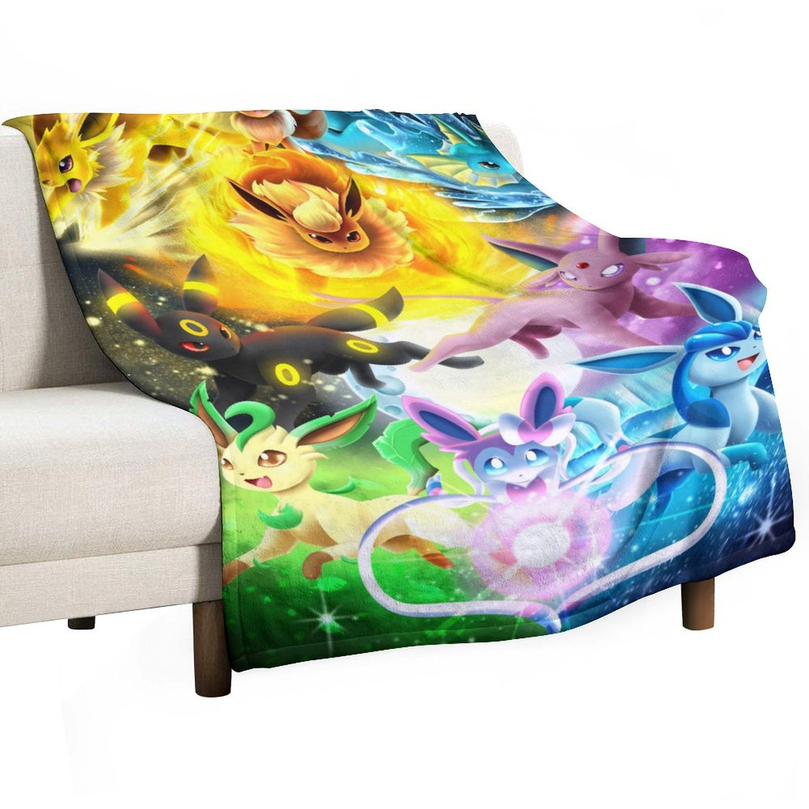 Pokemon_Eevee Plush Throw Blanket - Measures 50"x60" - Kids Super Soft ...