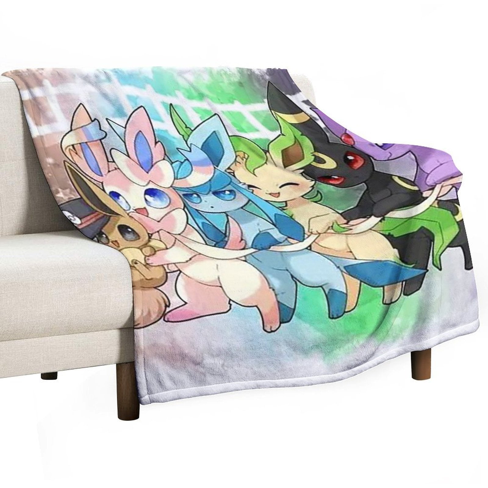 Pokemon_Eevee Plush Throw Blanket - Measures 50"x60" - Kids Super Soft ...