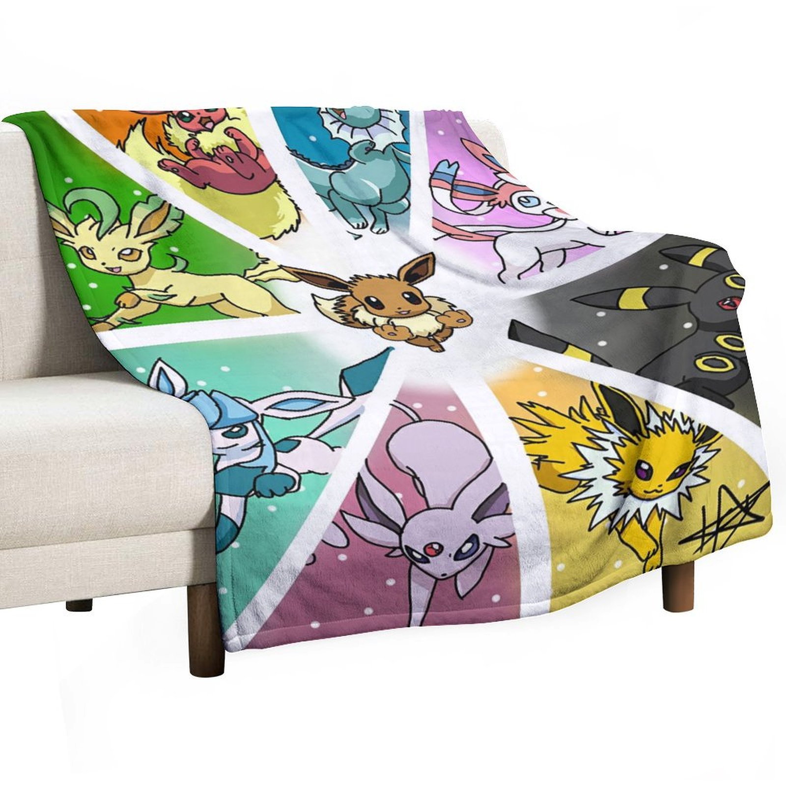 Pokemon_Eevee Plush Throw Blanket - Measures 50"x60" - Kids Super Soft ...