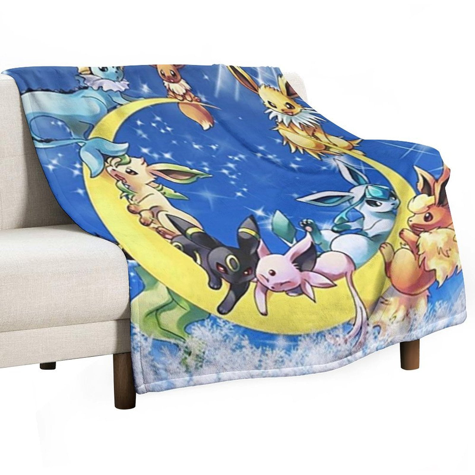 Pokemon_Eevee Plush Throw Blanket - Measures 50"x70" - Kids Super Soft ...