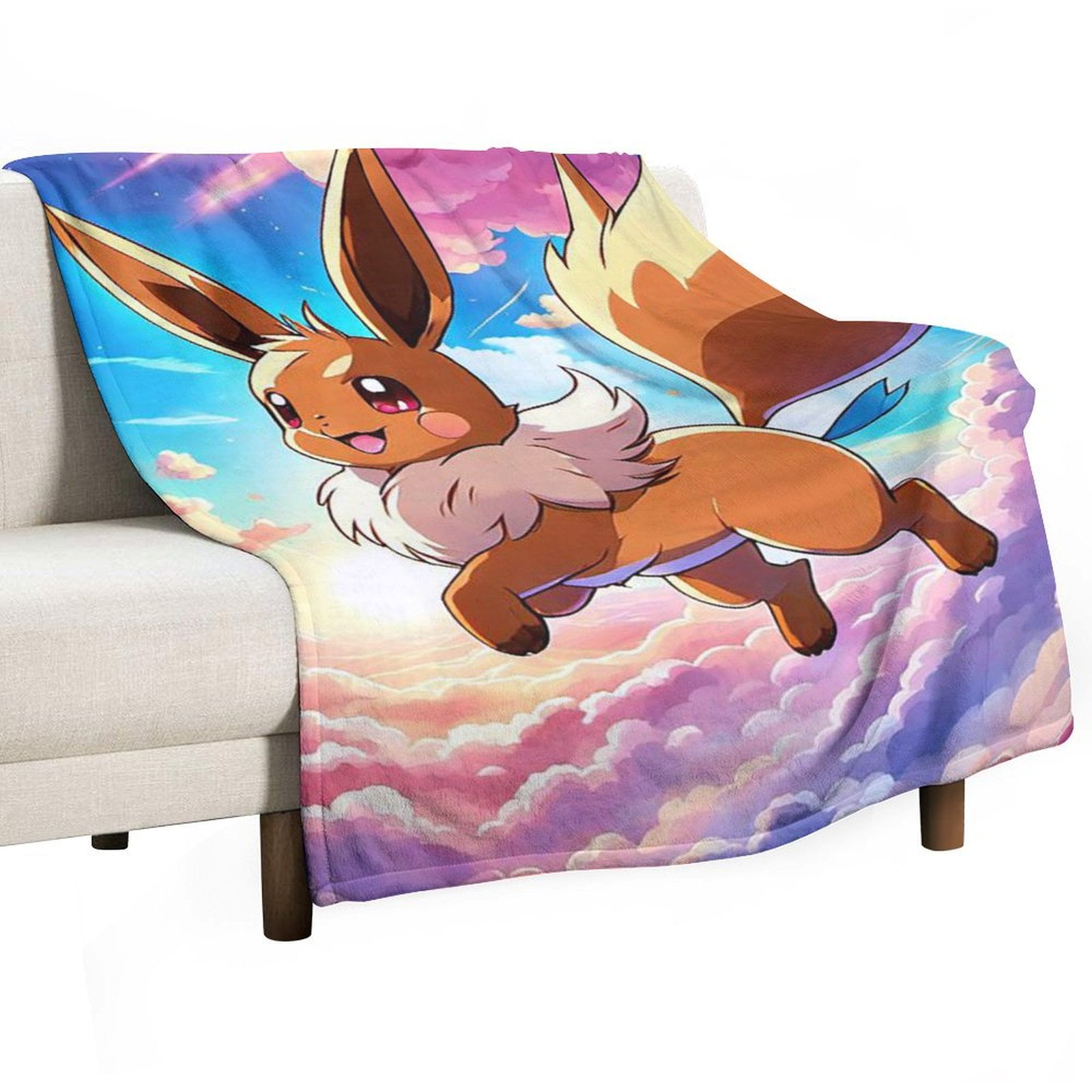 Pokemon_Eevee Plush Throw Blanket - Measures 50"x70" - Kids Super Soft ...