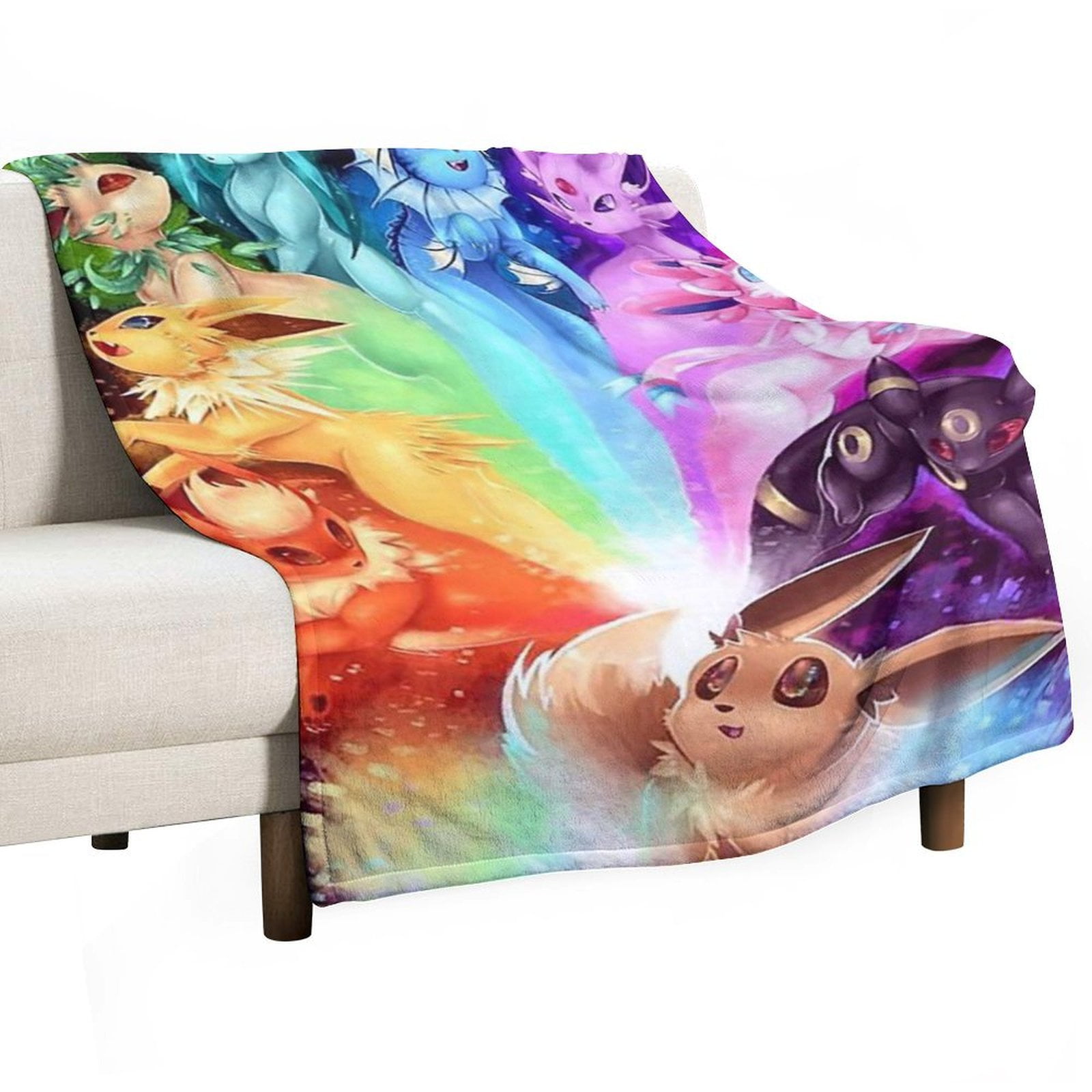 Pokemon_Eevee Plush Throw Blanket - Measures 50"x70" - Kids Super Soft ...