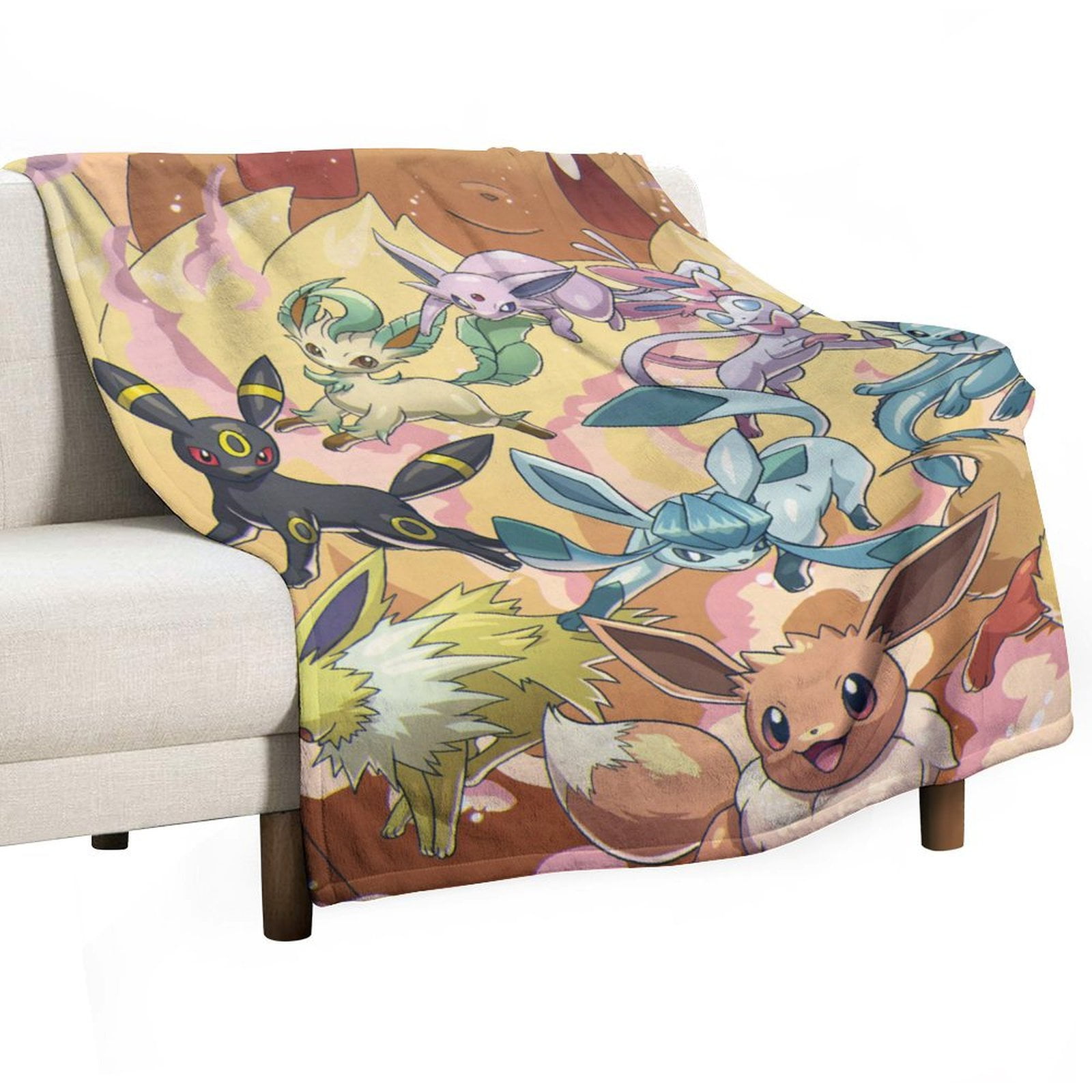 Pokemon_Eevee Plush Throw Blanket - Measures 55"x70" - Kids Super Soft ...