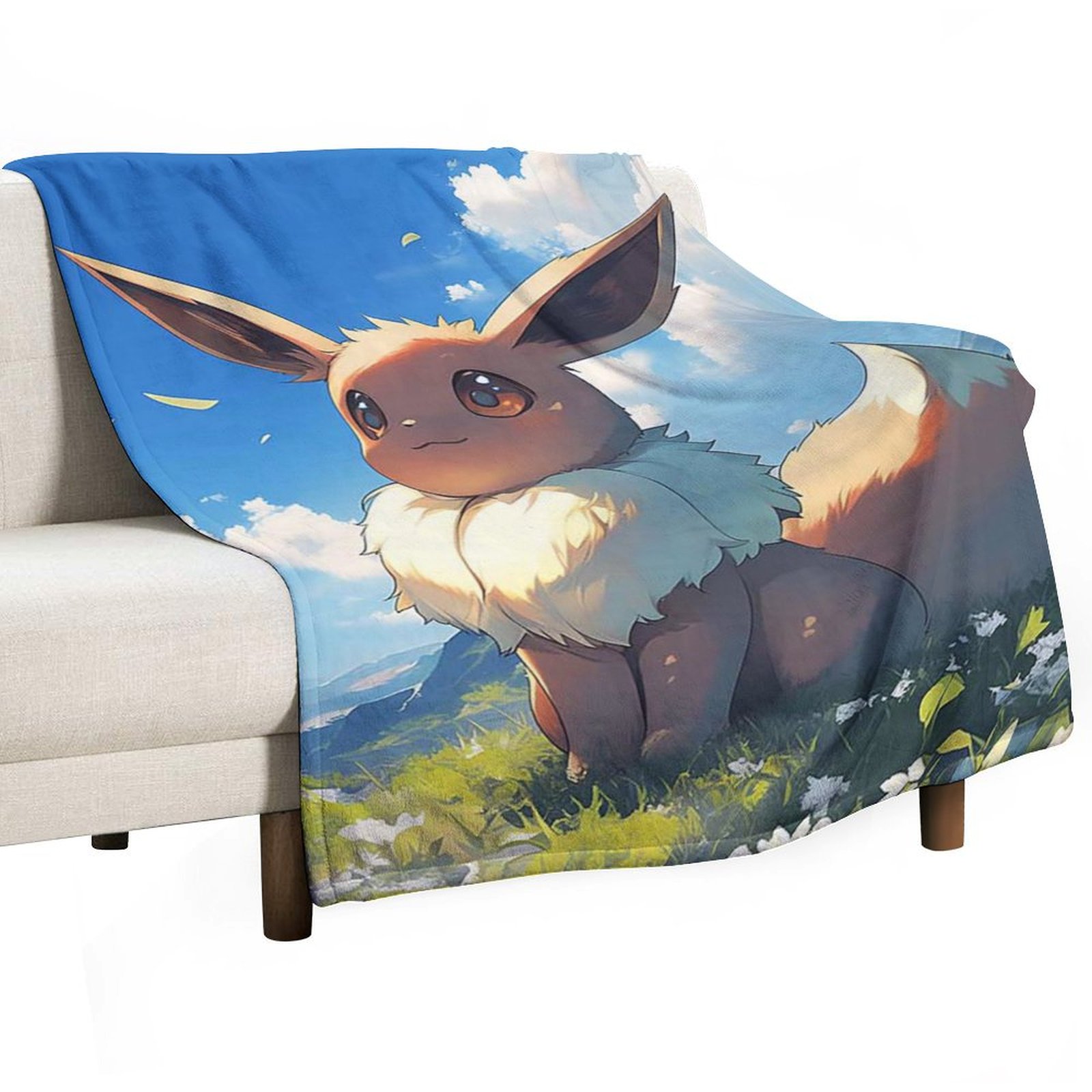 Pokemon_Eevee Plush Throw Blanket - Measures 60"x80" - Kids Super Soft ...