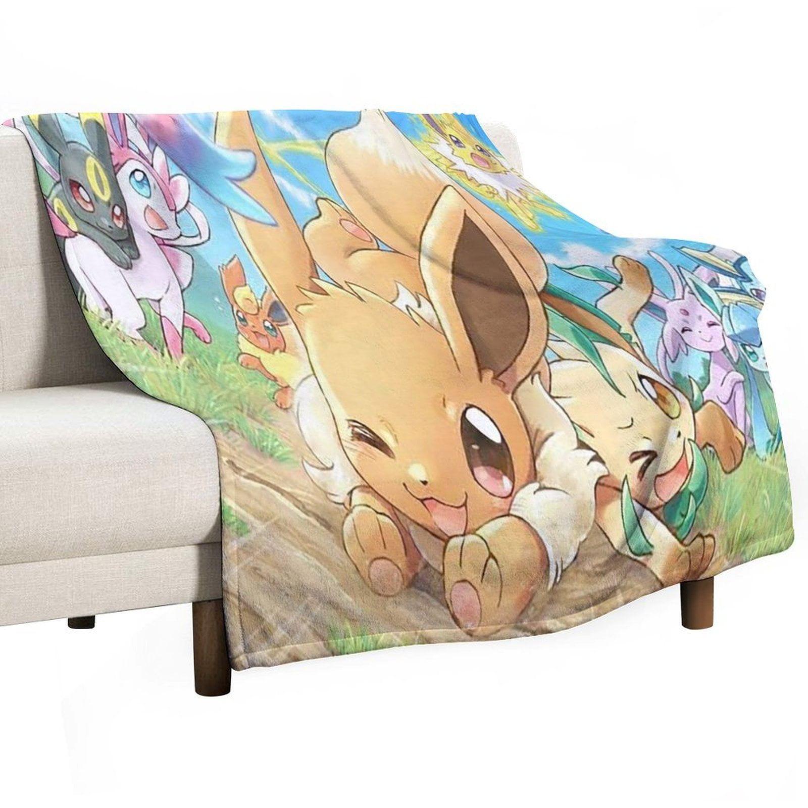 Pokemon_Eevee Plush Throw Blanket - Measures 60"x80" - Kids Super Soft ...
