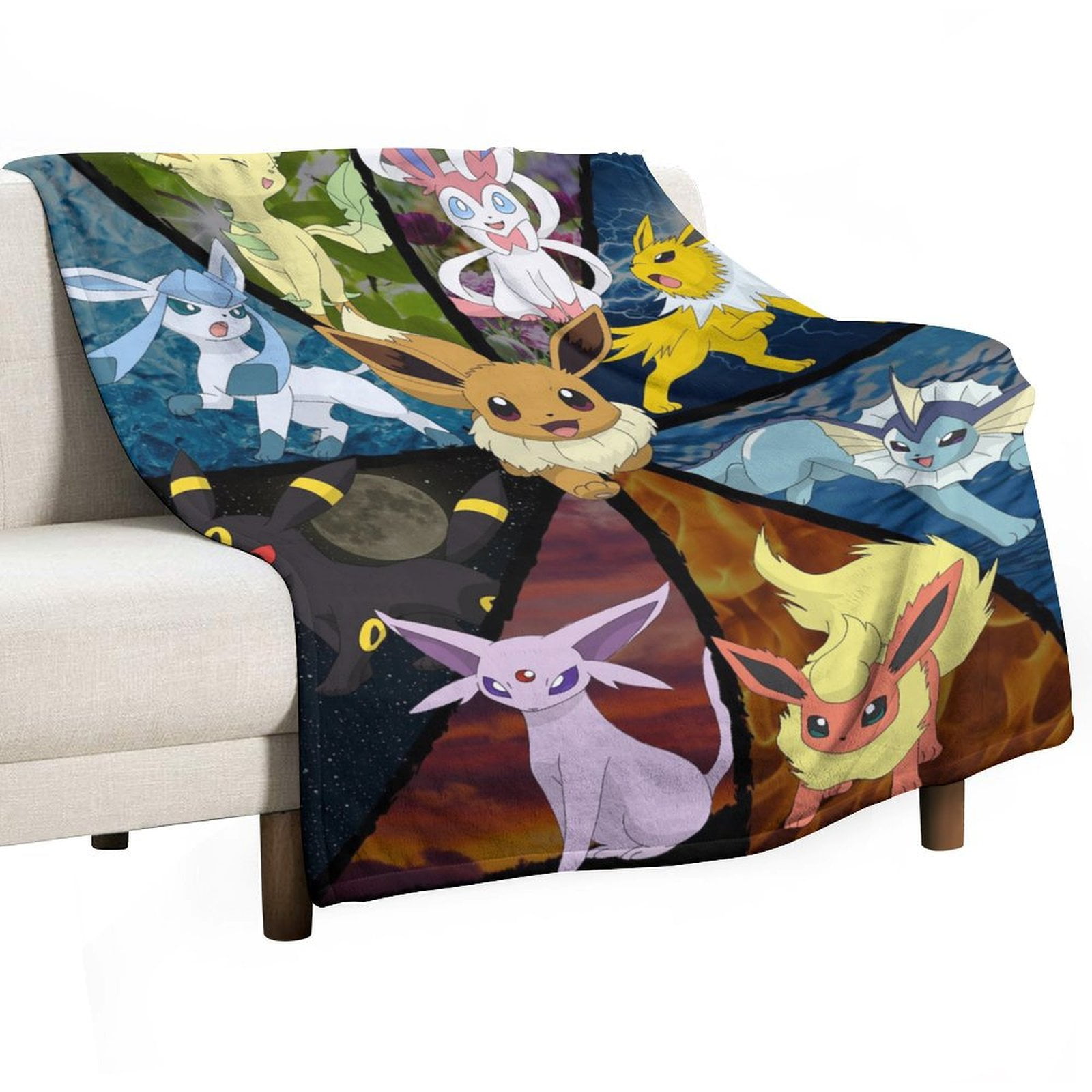 Pokemon_Eevee Plush Throw Blanket - Measures 60"x80" - Kids Super Soft ...