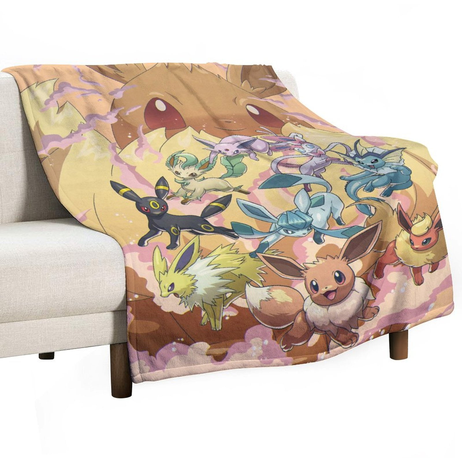 Pokemon_Eevee Plush Throw Blanket - Measures 66"x90" - Kids Super Soft ...