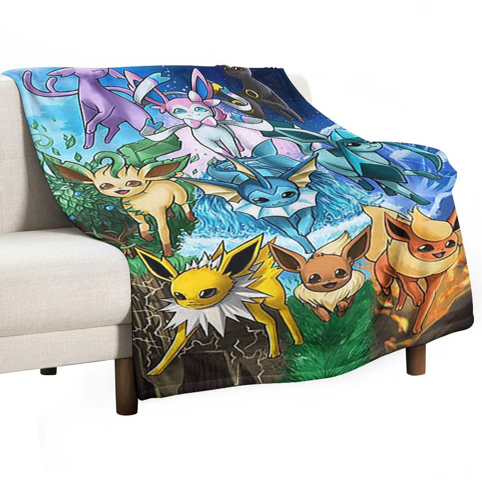 Pokemon_Eevee Plush Throw Blanket - Measures 66"x90" - Kids Super Soft ...