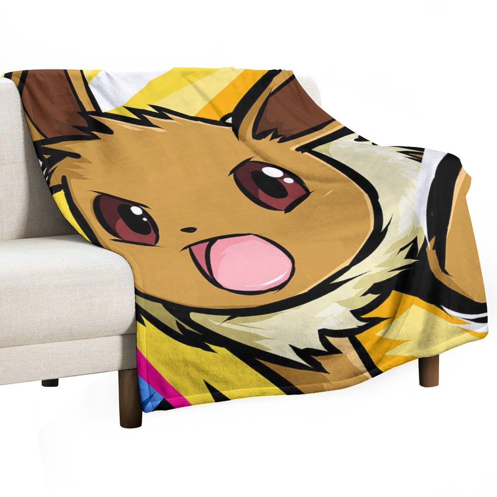 Pokemon_Eevee Plush Throw Blanket - Measures 66"x90" - Kids Super Soft ...