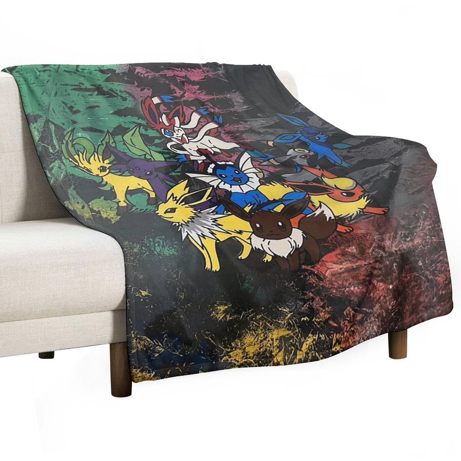Pokemon_Eevee Plush Throw Blanket - Measures 70"x80" - Kids Super Soft ...