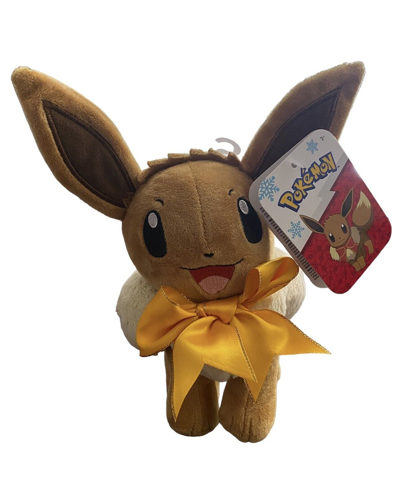 Pokemon Eevee Plush Winter Exclusive Edition with Yellow Bow - Walmart.com