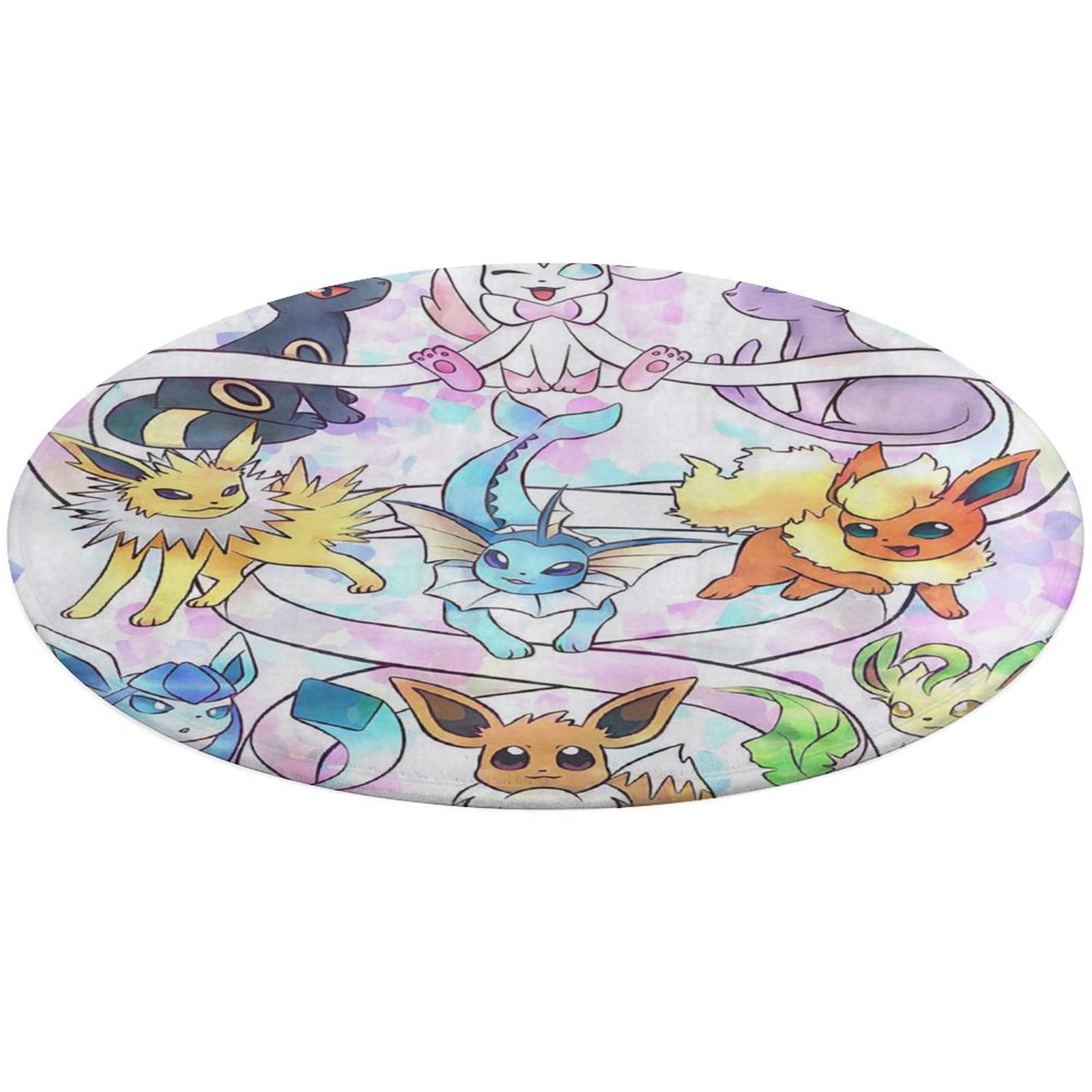 Pokemon Eevee Round Area Rug Circle Carpet Blanket Rug Floor Mats ...