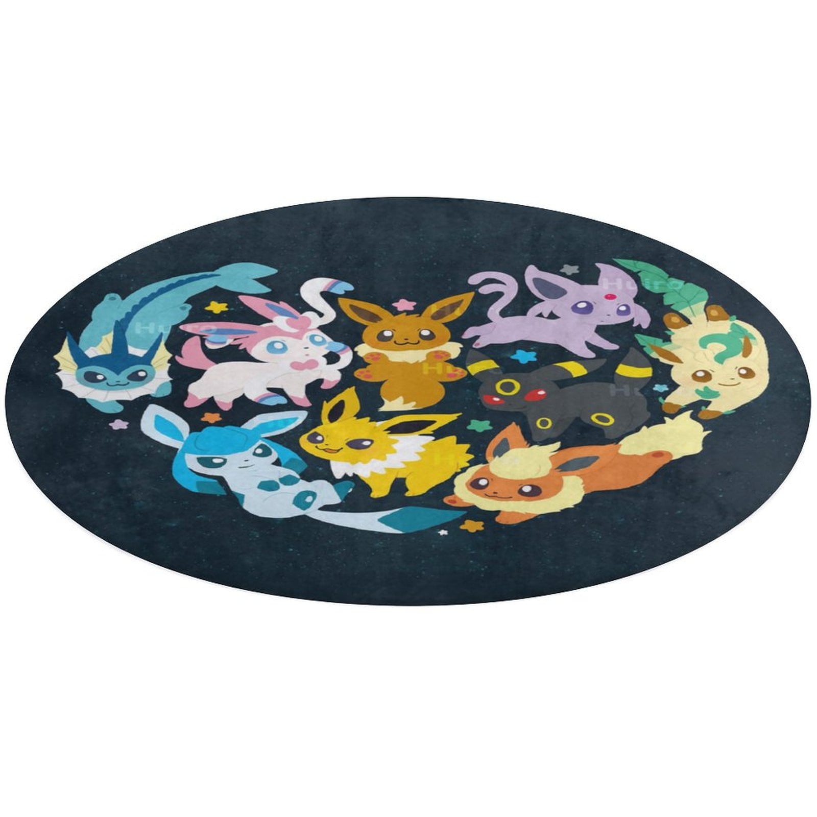 Pokemon Eevee Round Area Rug Circle Carpet Blanket Rug Floor Mats ...