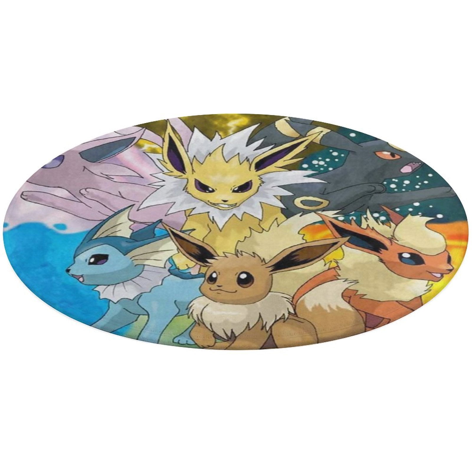 Pokemon Eevee Round Area Rug Circle Carpet Blanket Rug Floor Mats ...