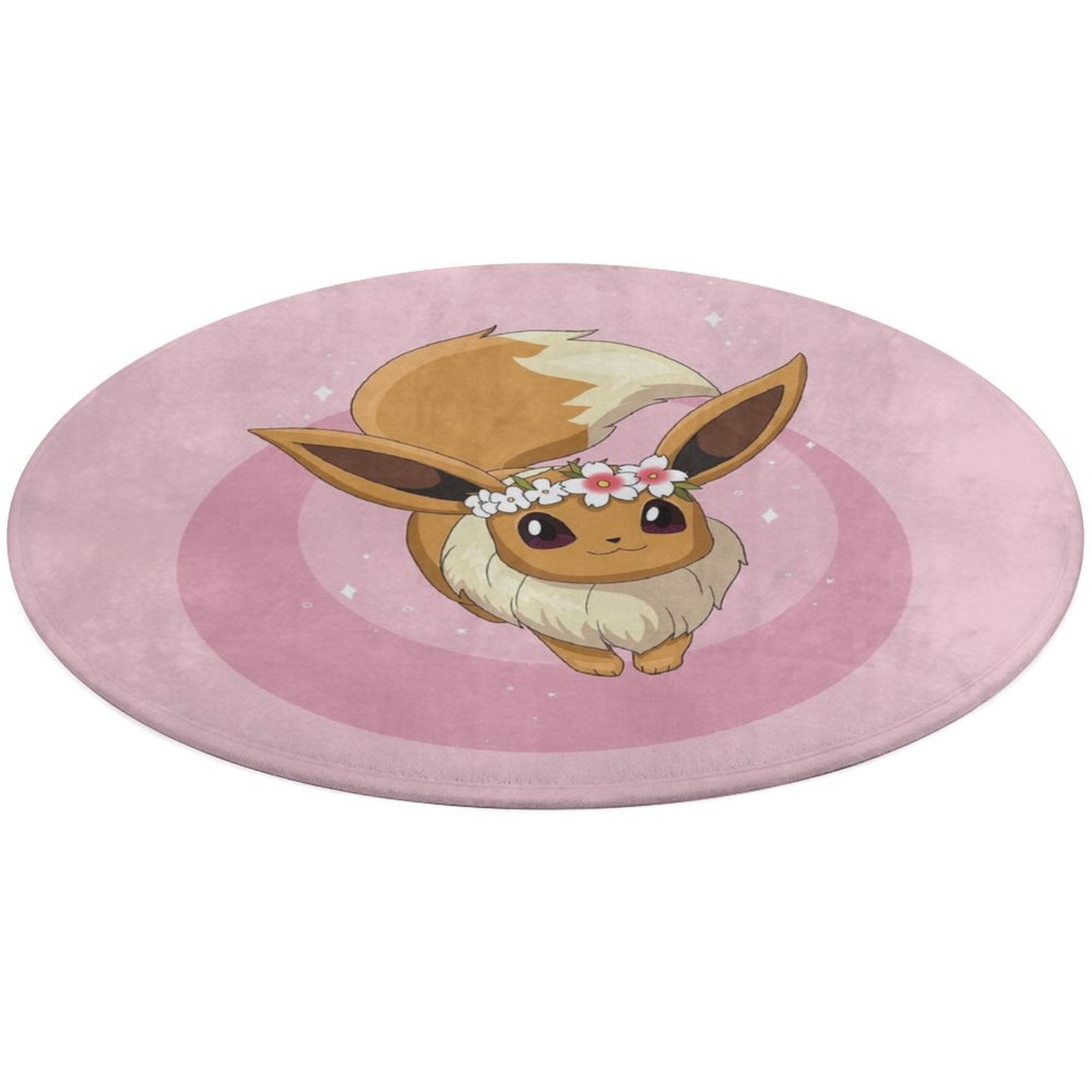 Pokemon Eevee Round Area Rug Circle Carpet Blanket Rug Floor Mats ...