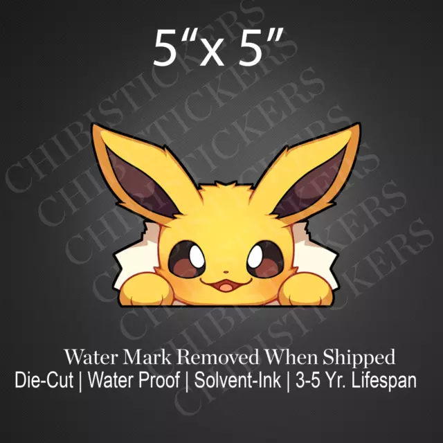 Pokemon Eevee Sticker Vinyl Sticker Waterproof Decal Vaporeon Flareon ...