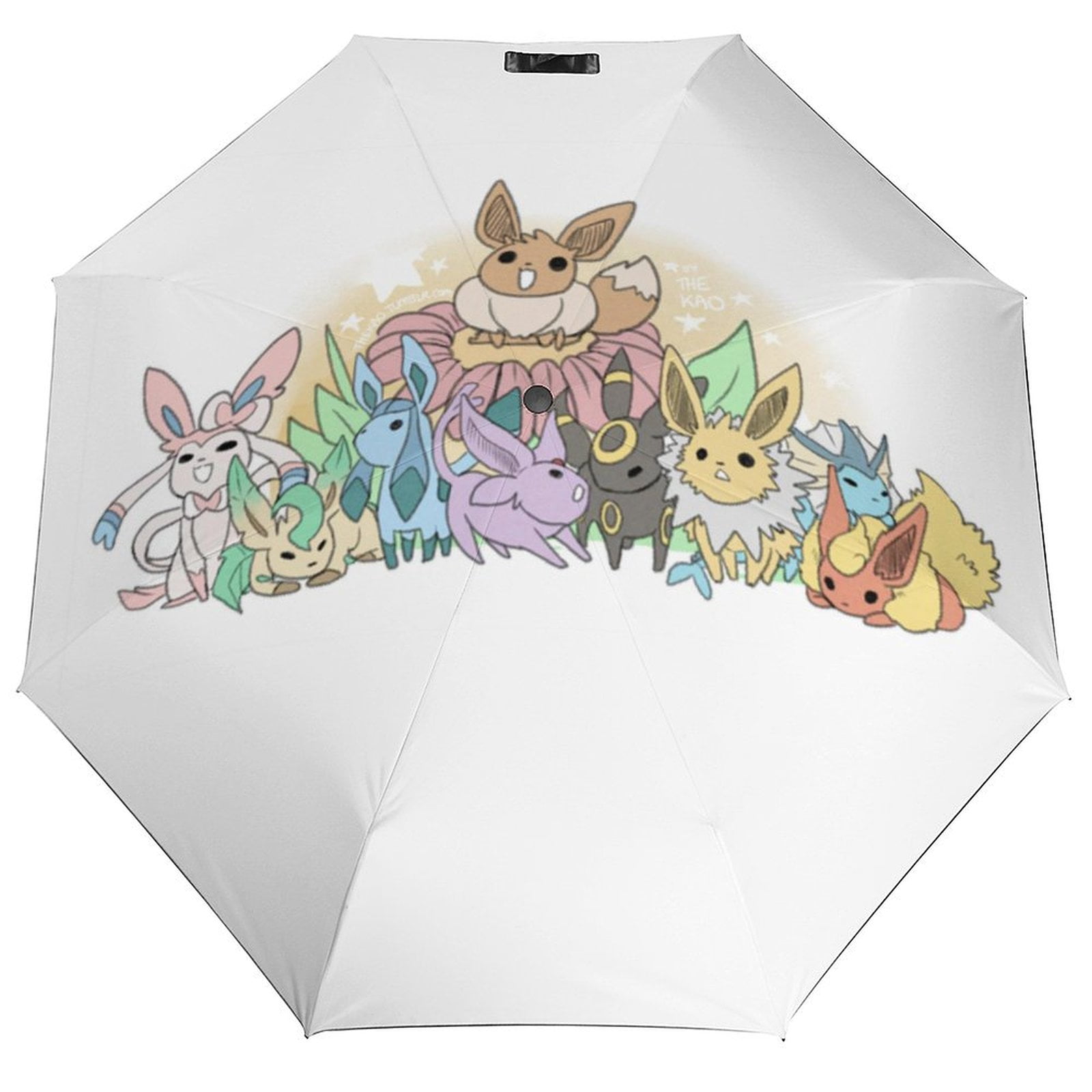 Pokemon Eevee Sun umbrella Automatic Open/Close Sun Rain Travel ...