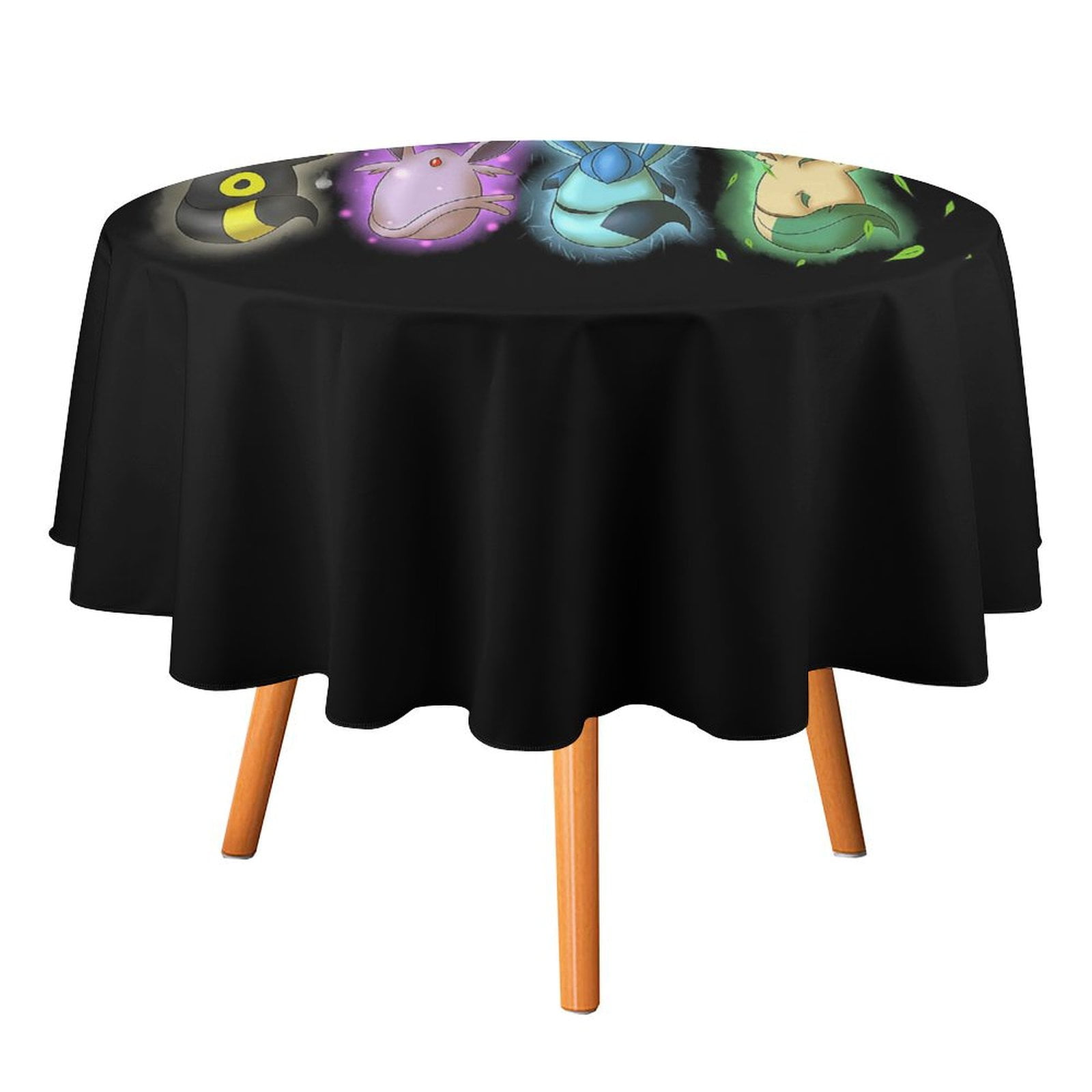 Pokemon Eevee Table Cloth Round Tablecloth Polyester Table Circular ...