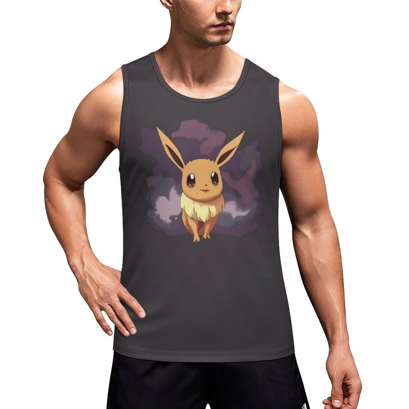 Pokemon Eevee Tank Tops Men Summer Retro Surfin' Tank Top Sleeveless ...