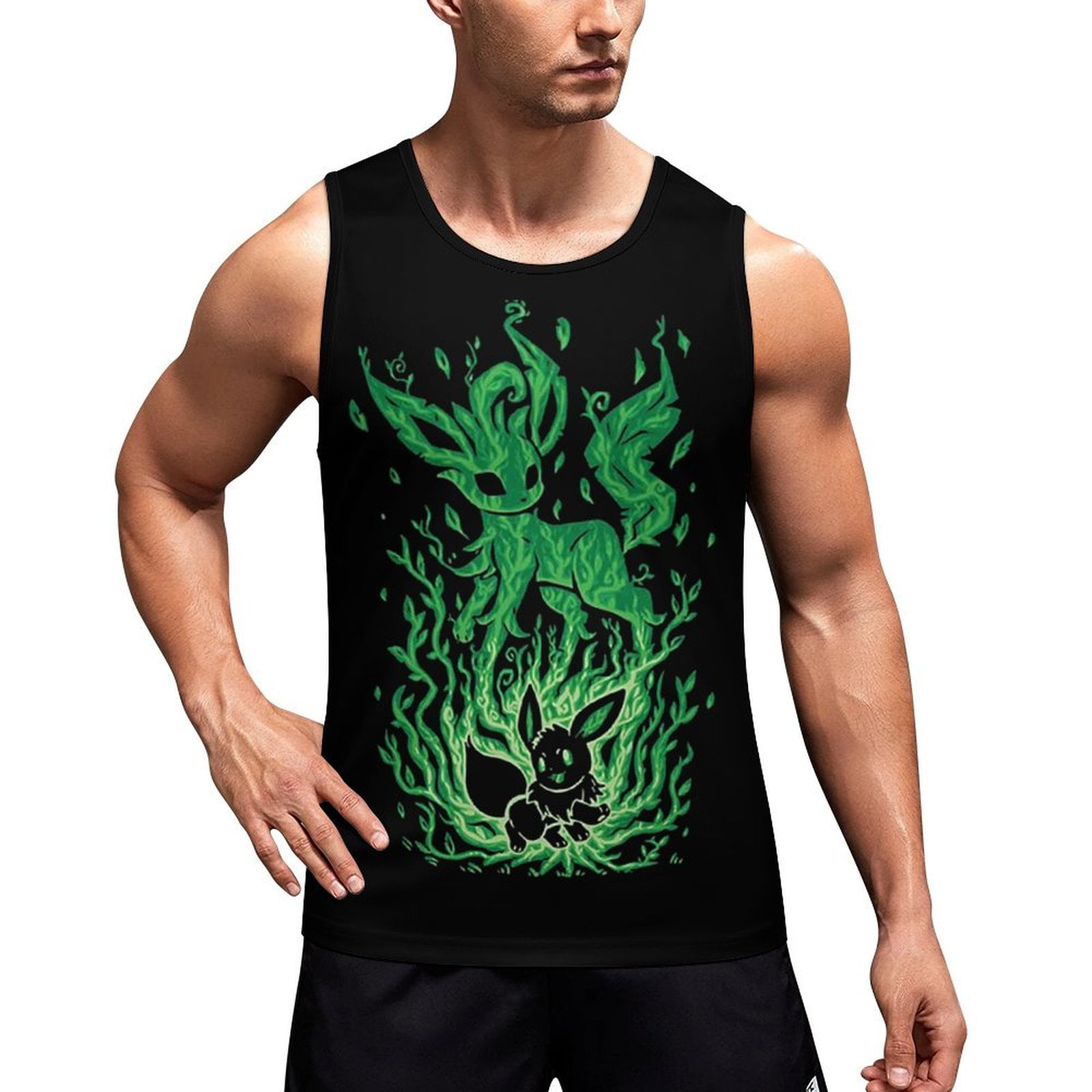 Pokemon Eevee Tank Tops Men Summer Retro Surfin' Tank Top Sleeveless ...
