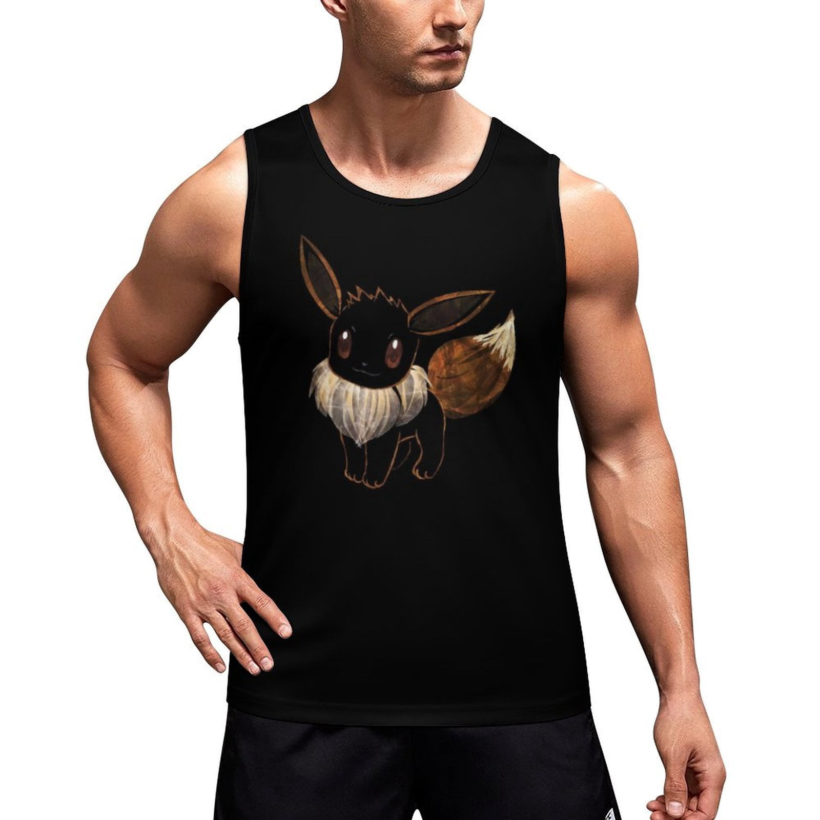 Pokemon Eevee Tank Tops Men Summer Retro Surfin' Tank Top Sleeveless ...